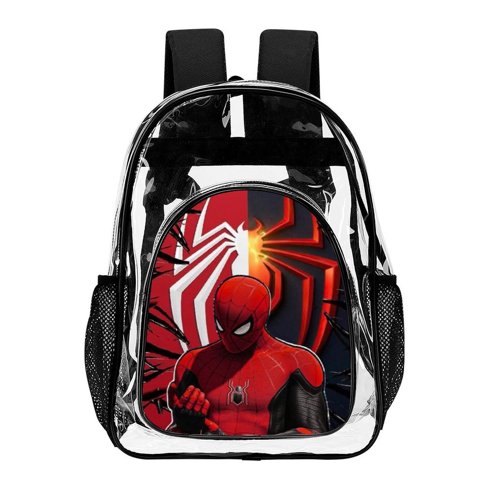 Spider-Man Large Clear Backpack Heavy Duty Transparent See Through PVC ...