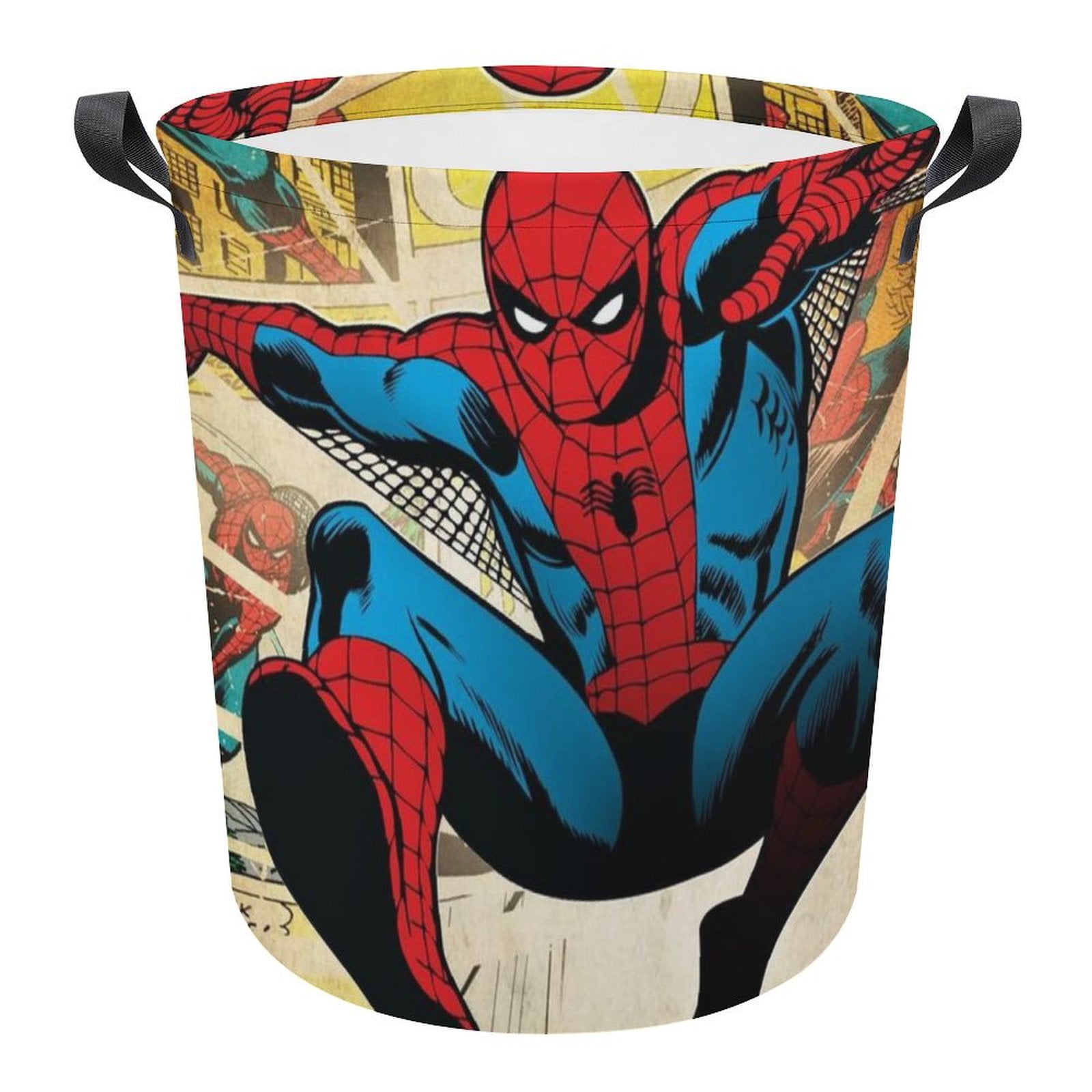 Spider Man Laundry Basket Canvas Fabric Collapsible Organizer Basket ...