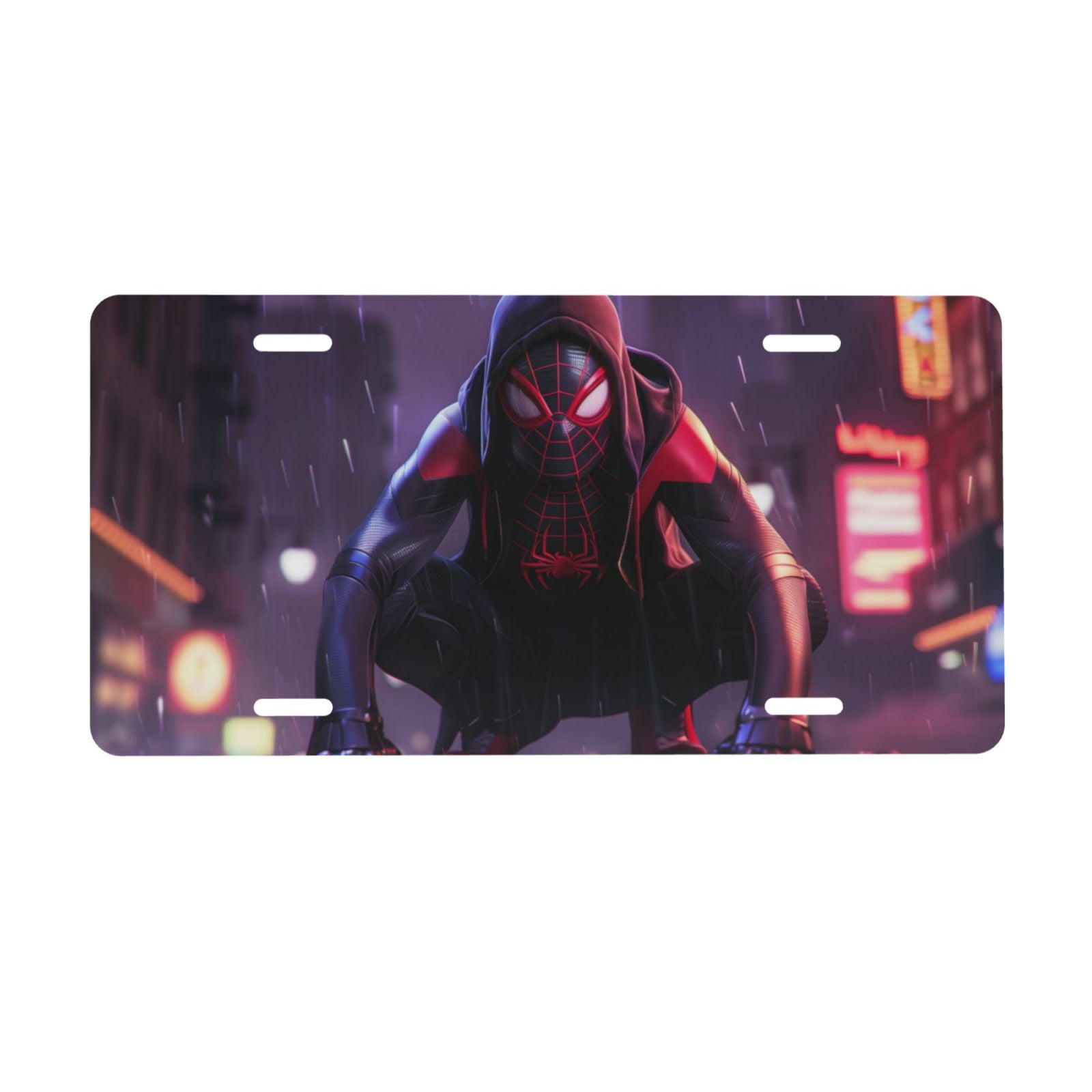 Spider Man License Plate, Car Front License Plates With 4 Holes, Metal ...