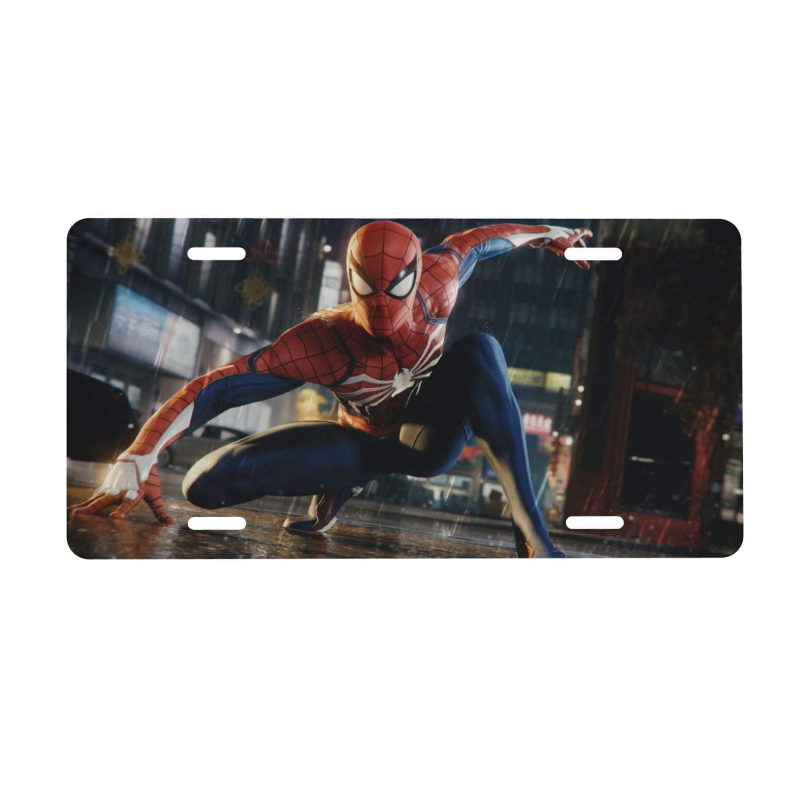 Spider Man License Plate, Car Front License Plates With 4 Holes, Metal ...