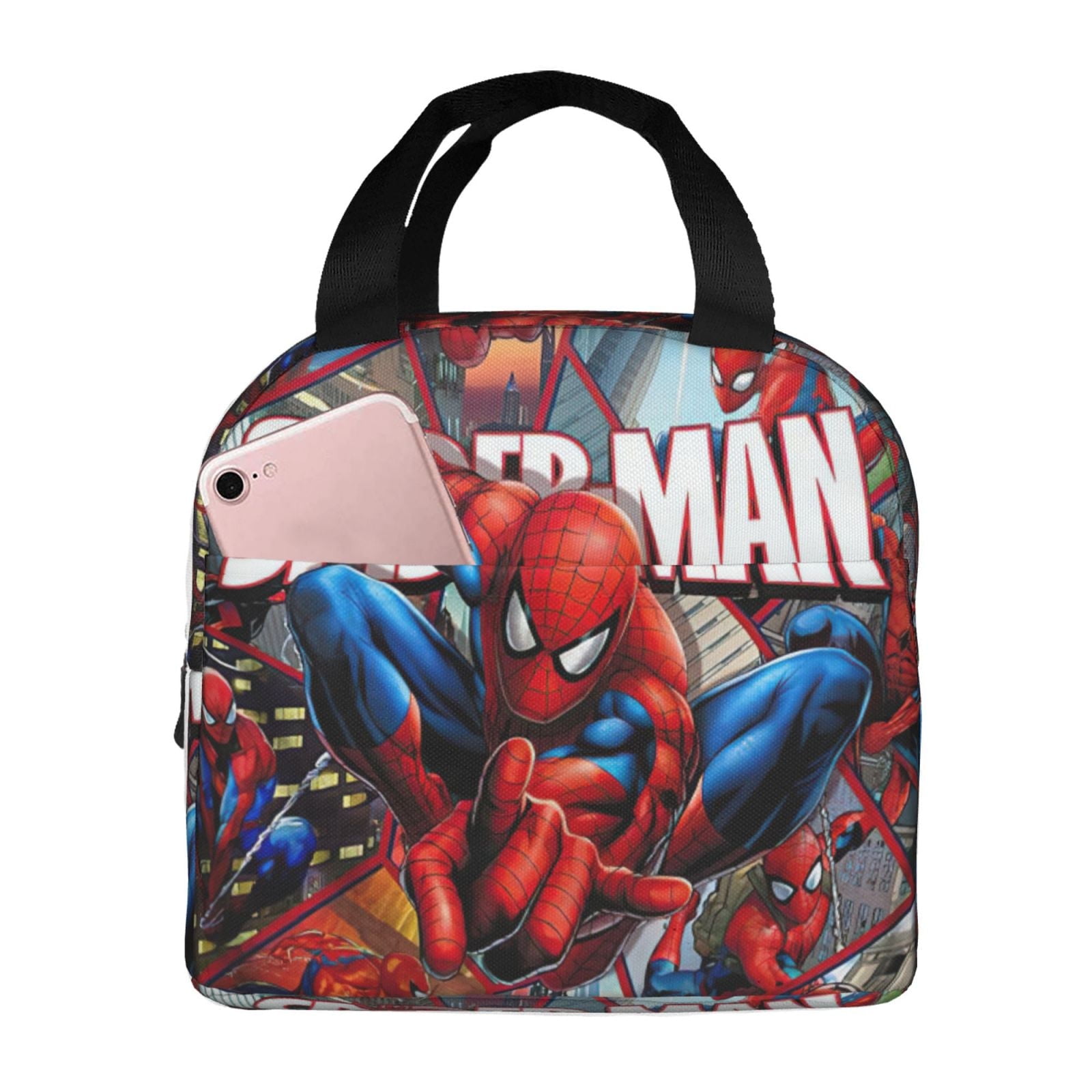 Spider Man Lunch Bag Reusable Lunch Box Leakproof Tote Lunch Bags For ...