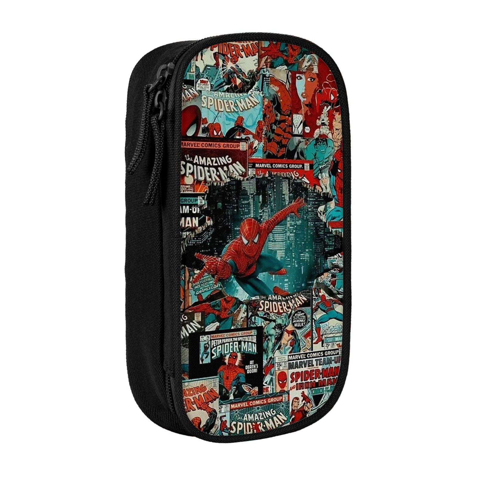 Spider-Man Magazines Double Layer Large Capacity Pencil Bag with Zipper ...