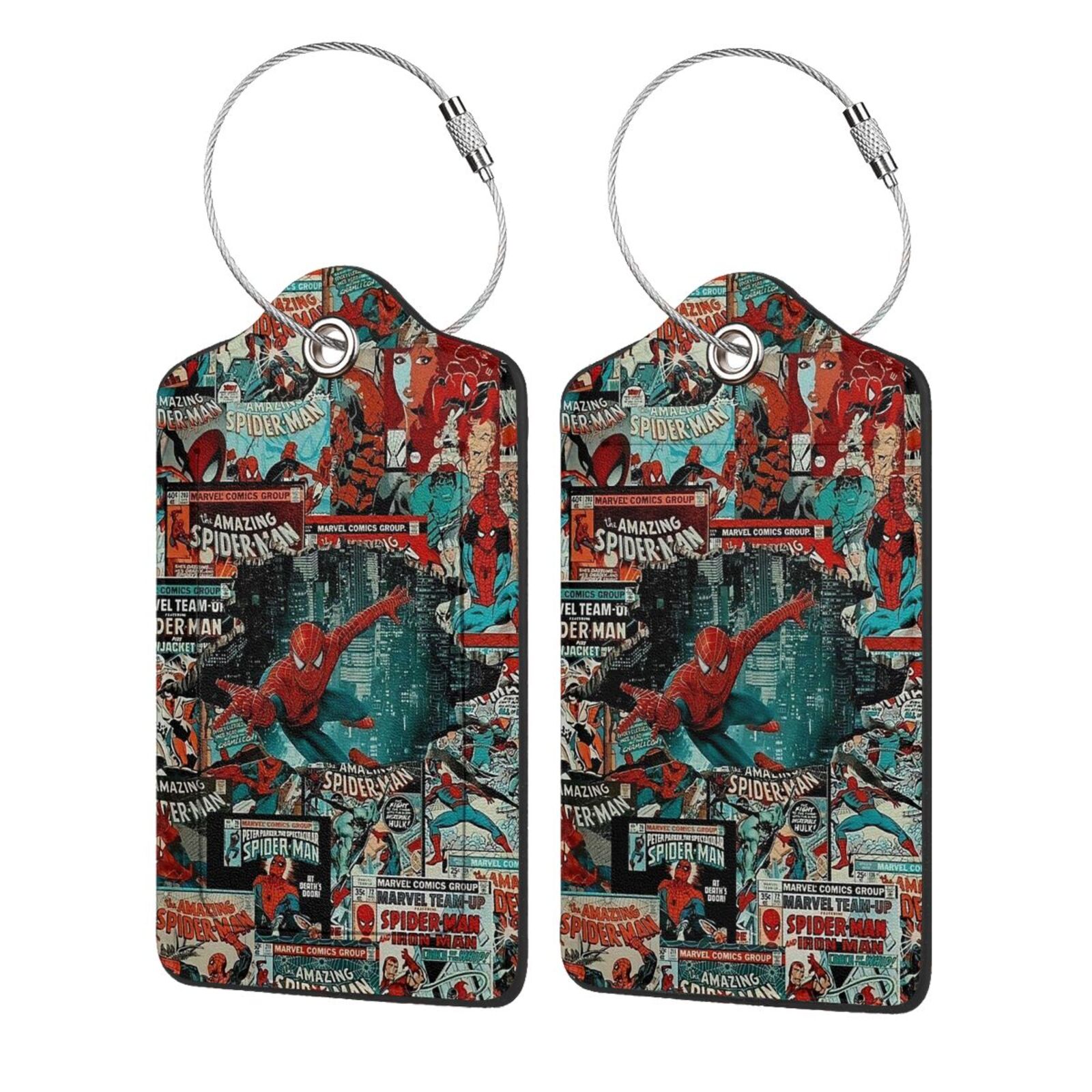 Spider-Man Magazines Luggage Tags for Suitcases Travel ID ...