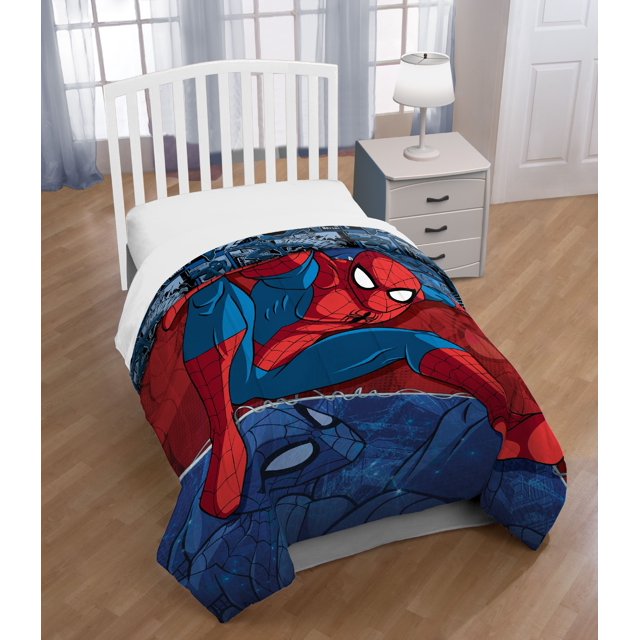 Spider-Man Marvel Burst Microfiber Polyester Twin Reversible Comforter ...