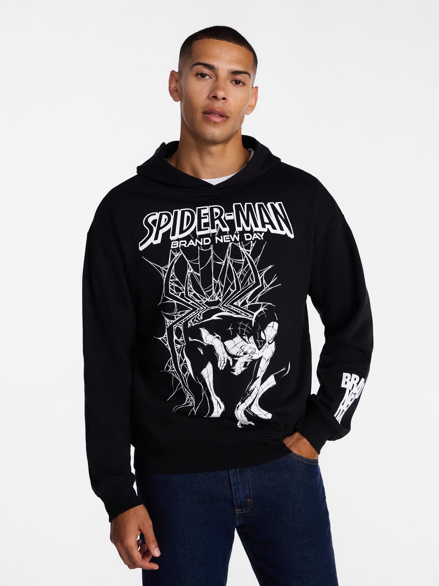 Spider-Man Men's and Big Men's Fight Poster Graphic Tee, Sizes S-3XL ...