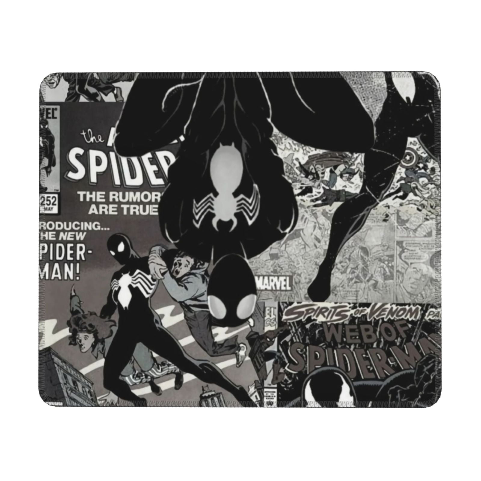 Spider-Man Miles Morales Black White Mouse Pad with Non-Slip Rubber ...