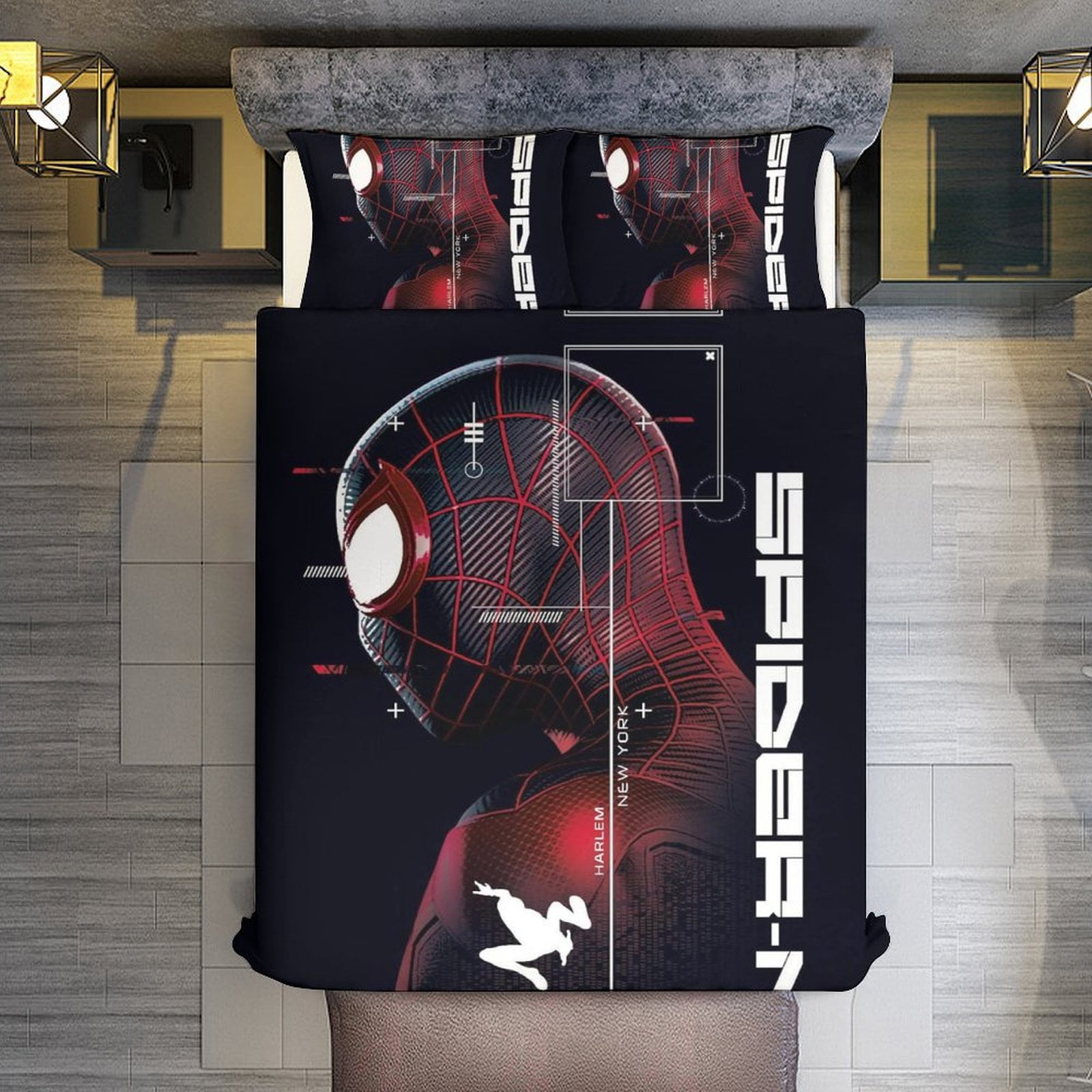 Spider-Man Miles Morales Duvet Cover Set with 2 Pillowcases for All ...