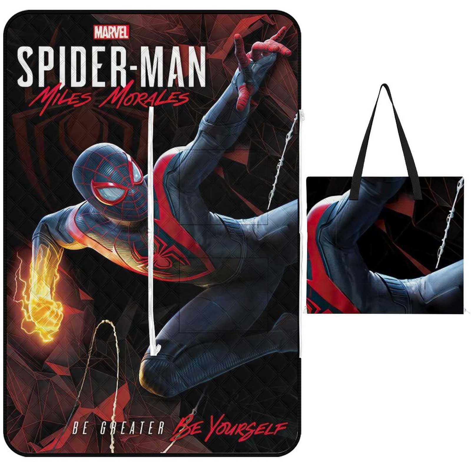 Spider-Man Miles Morales Picnic Blankets Outdoor Blanket,59'x39' Extra ...