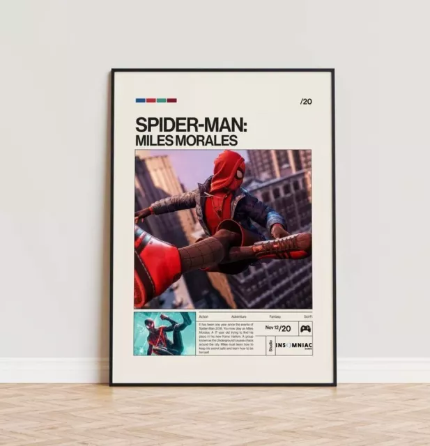 Spider-Man - Miles Morales Poster, Video Game Poster, Minimalist Game ...