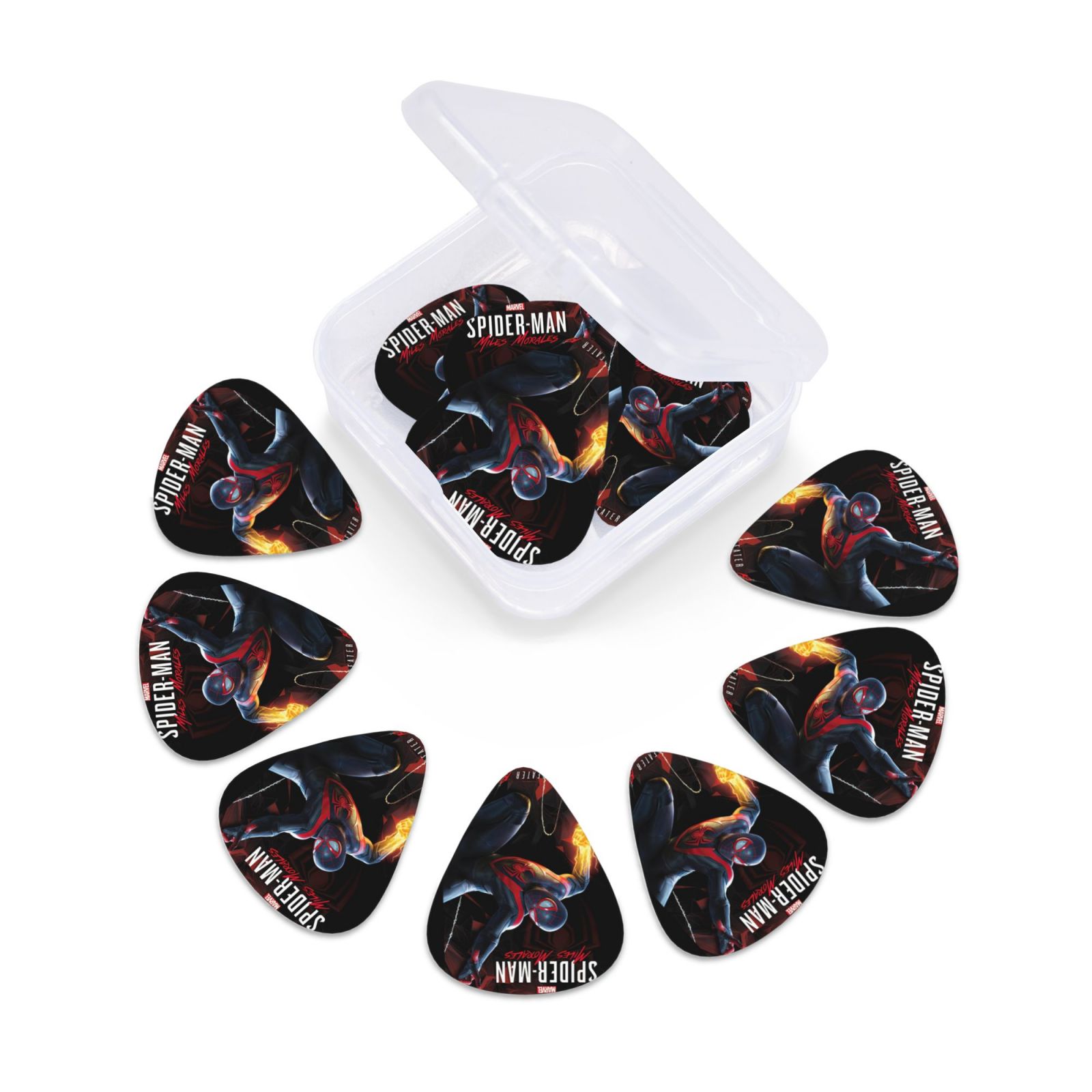 Spider-Man Miles Morales3 12 Piece Guitar Picks Set With Holder For ...