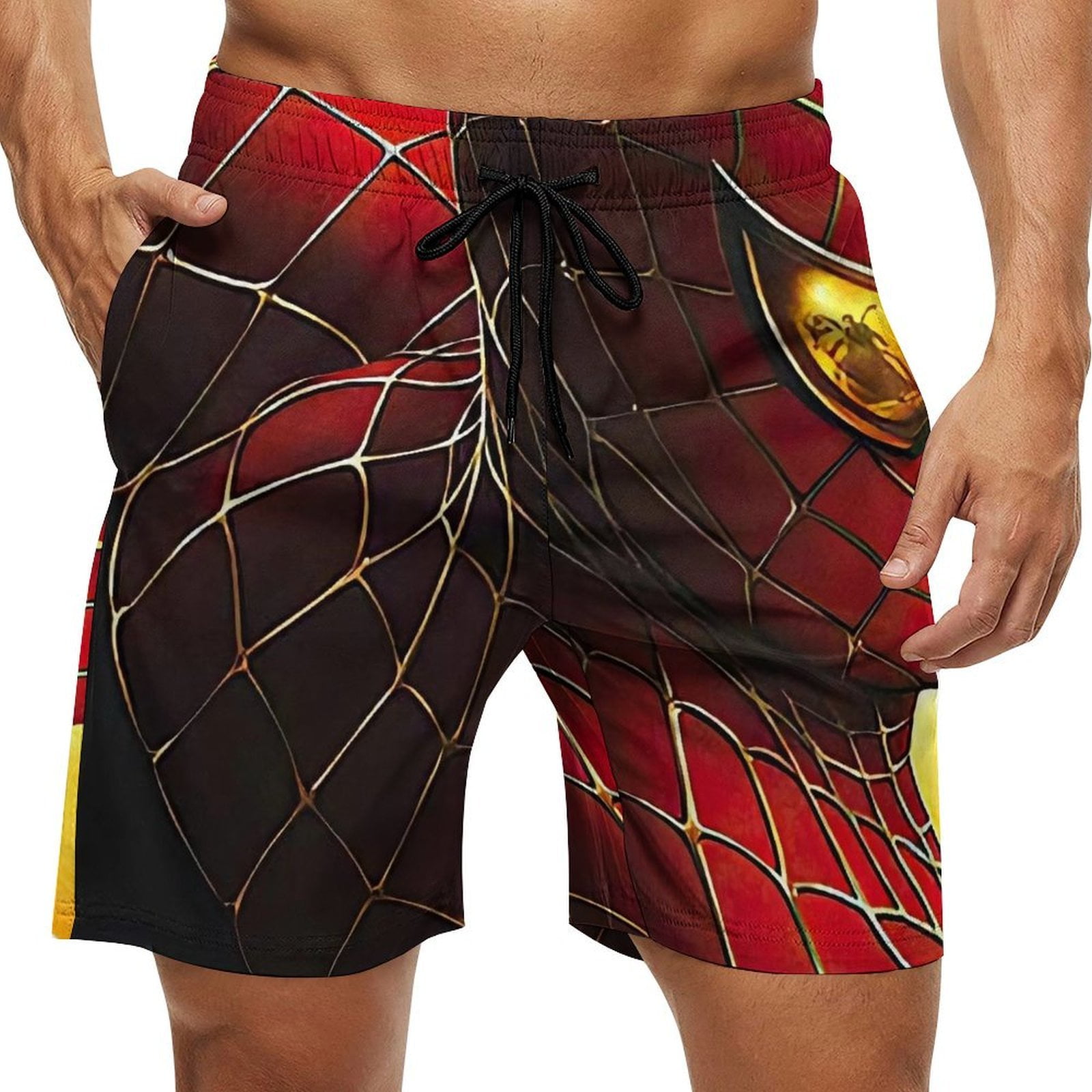 Spider-Man - Movie Mens Swim Trunks with Compression Liner Quick Dry ...
