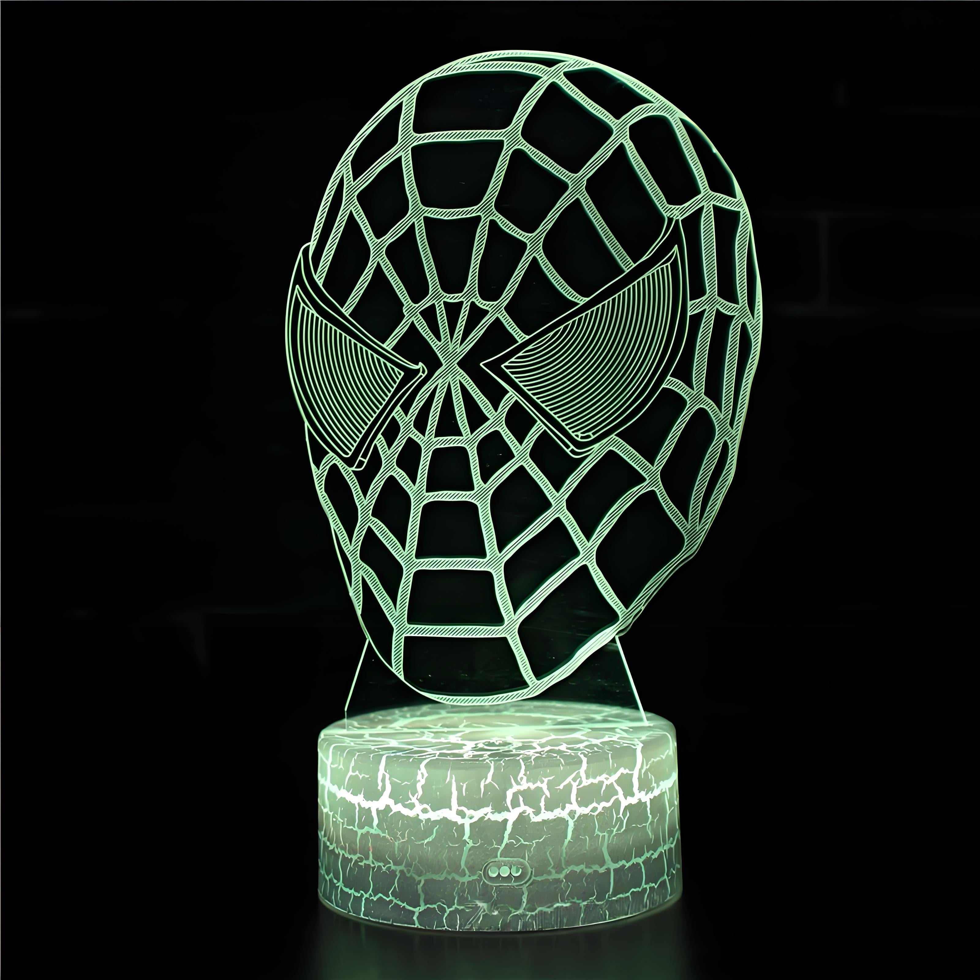 Spider Man Night Light 16 Colors RGB Touch Remote Controller Room ...