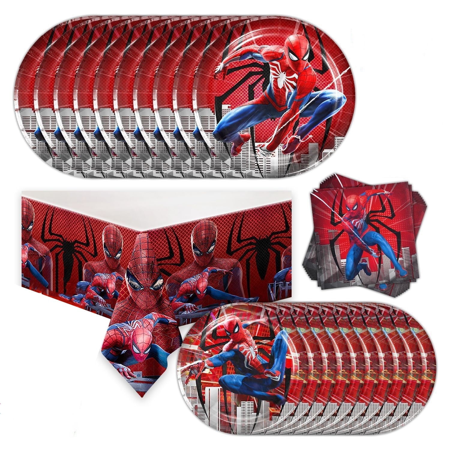 Spider-Man Party Supplies - Spider-Man Theme Tableware The set includes ...