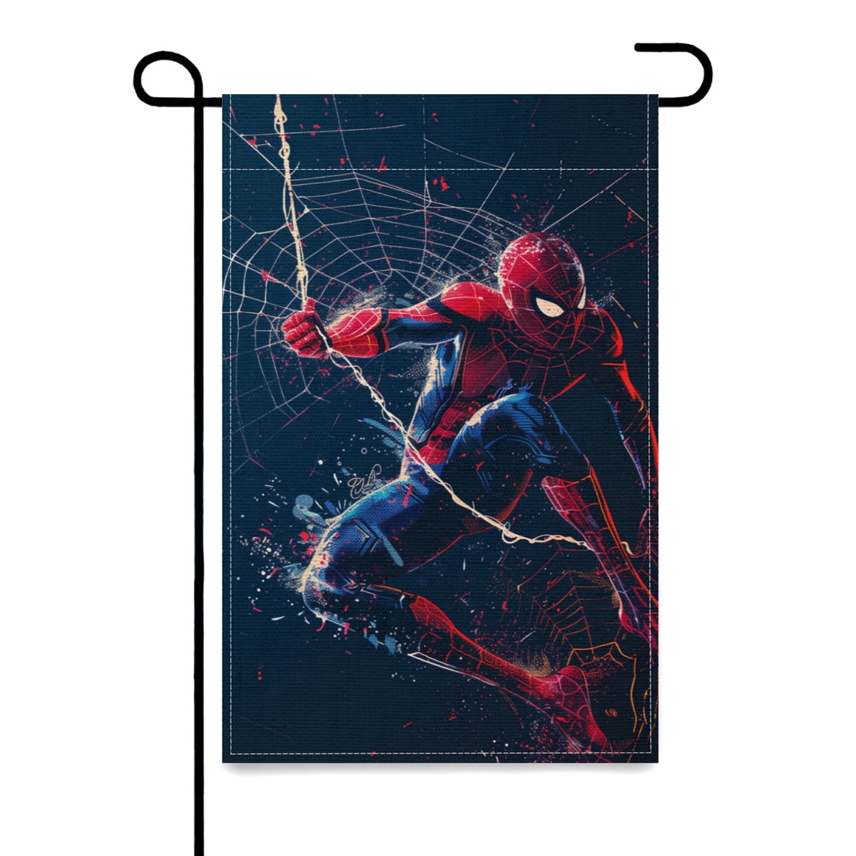 Spider Man Personalized Garden Flag Custom Double Sided Imitation ...