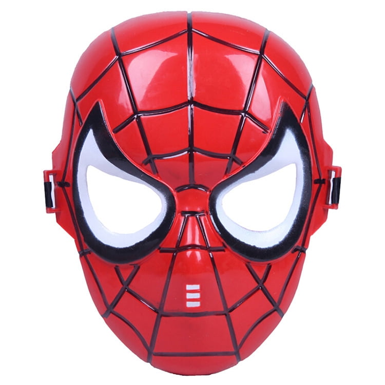 Spider-Man Plastic Halloween Mask for Kids & Adults – Superhero Costume ...