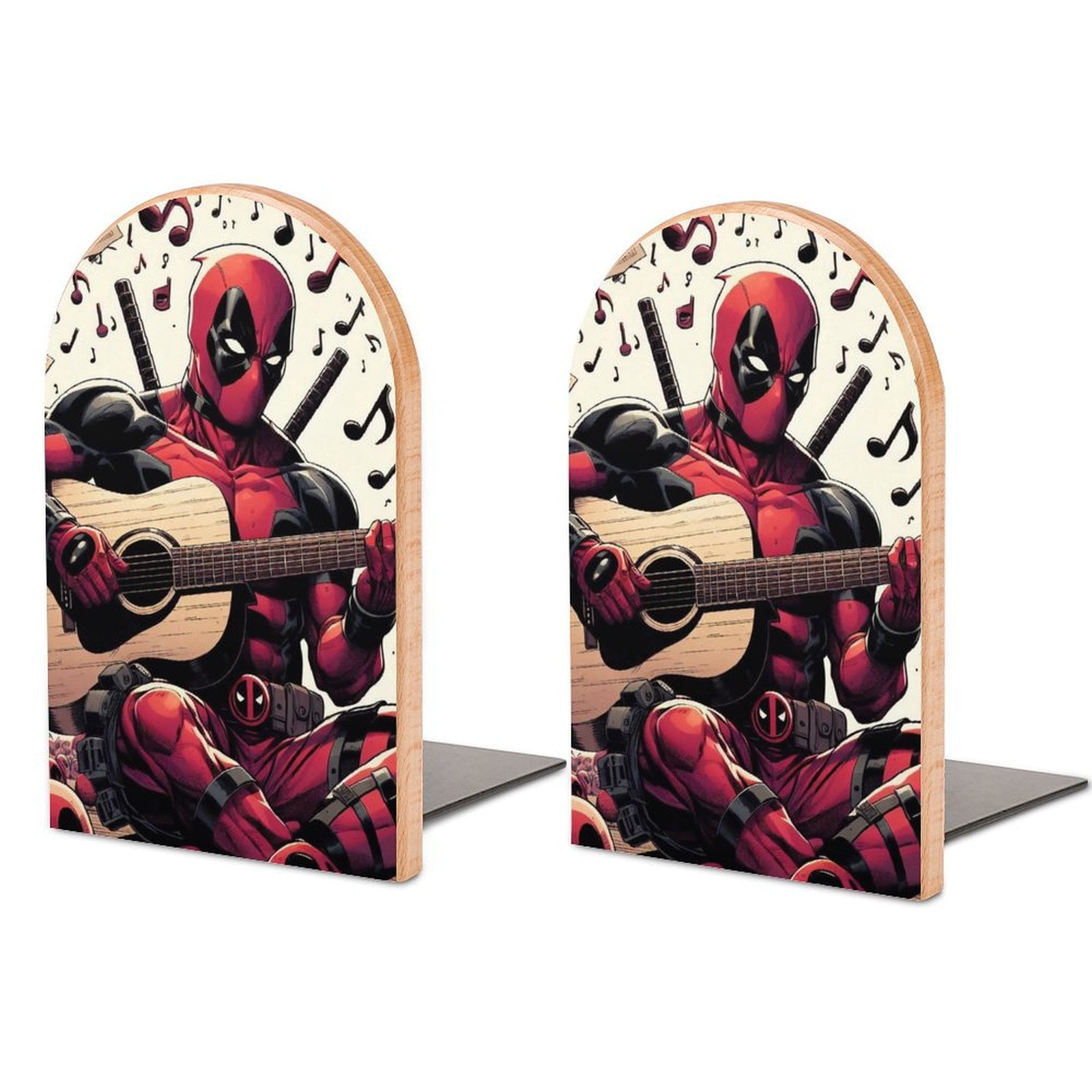 Spider-Man Playing Guitar Book Ends,Wood Bookends 1 Pair,Book Ends for ...