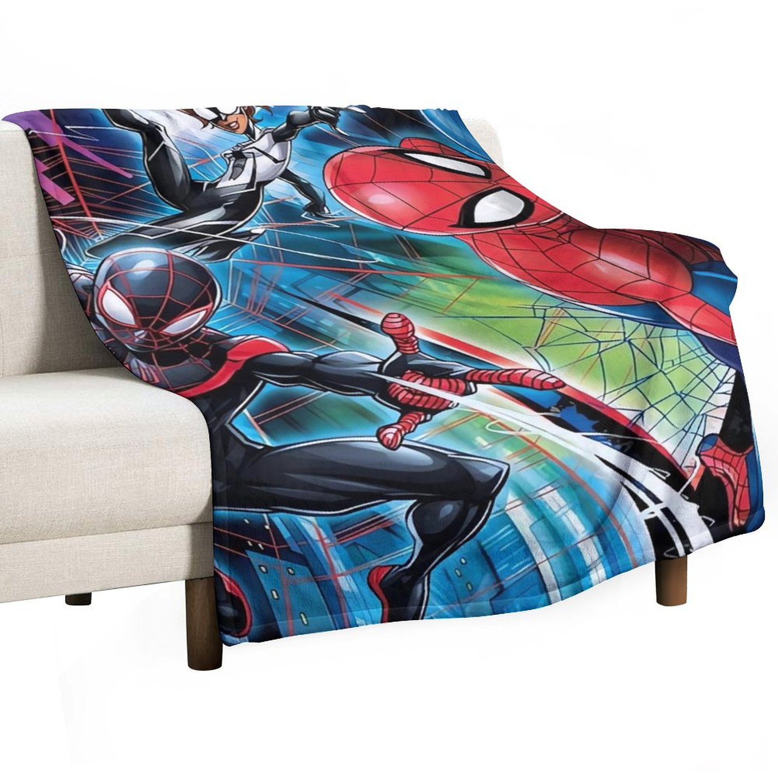 Spider_Man Plush Throw Blanket - Measures 66"x90" - Kids Super Soft ...