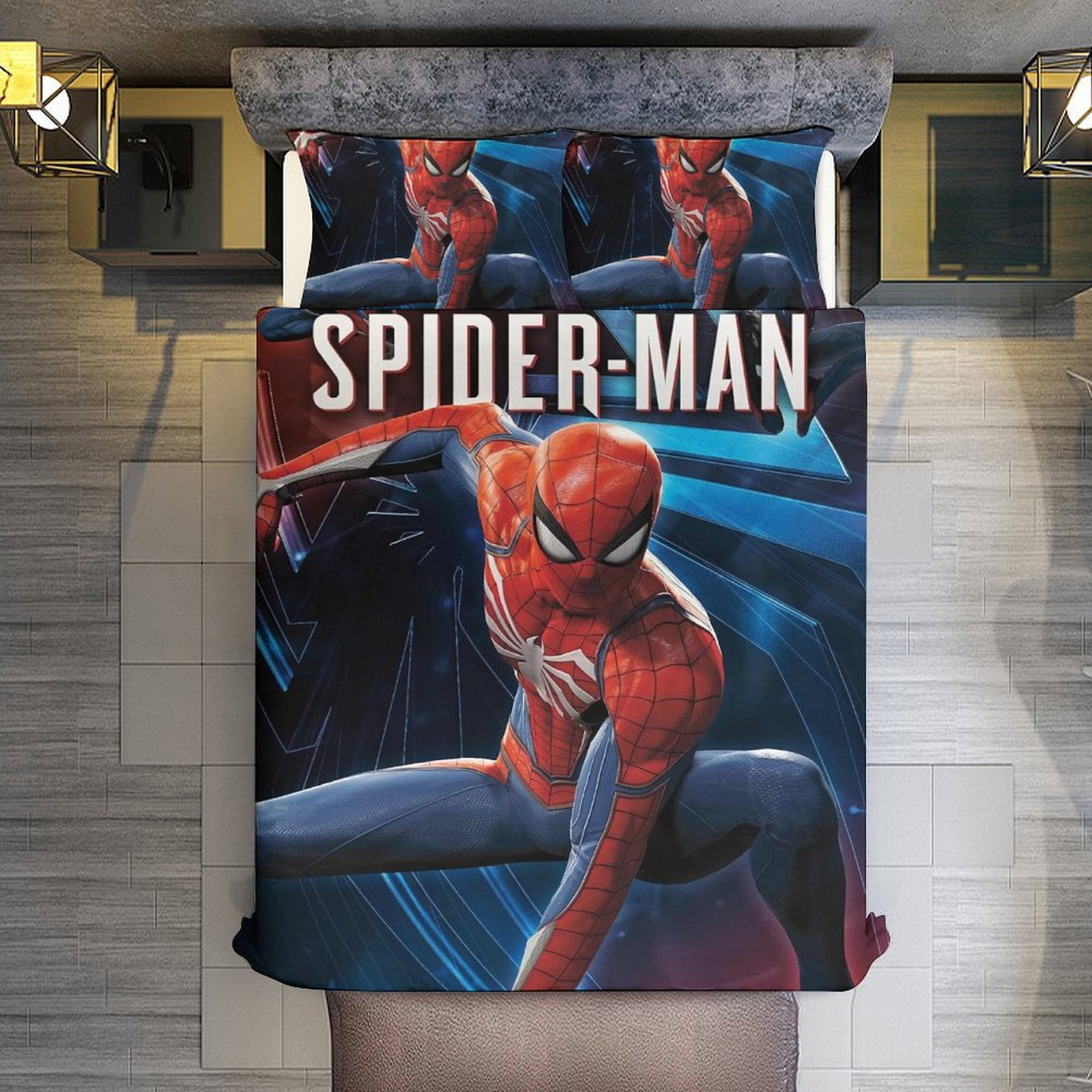 Spider-Man Poses Duvet Cover Set with 2 Pillowcases for All Seasons ...