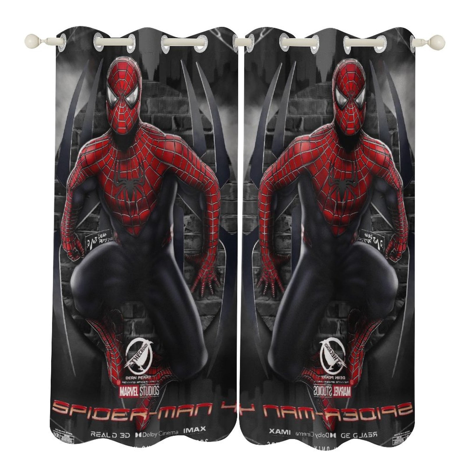Spider-Man Poster Kids Curtains 52 X 84 Inch,Cartoon Blackout Curtains ...