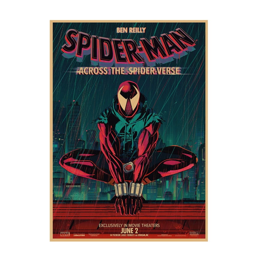 Spider-Man Poster Marvel Movie Vintage Kraft Paper Poster Decorative ...