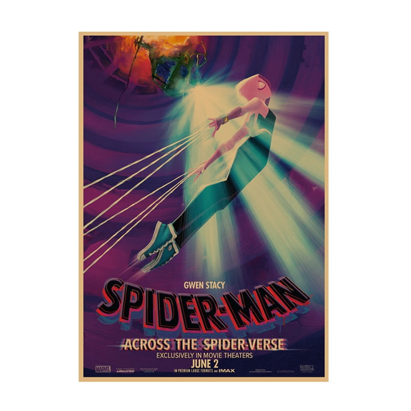 Spider-Man Poster Marvel Movie Vintage Kraft Paper Poster Decorative ...