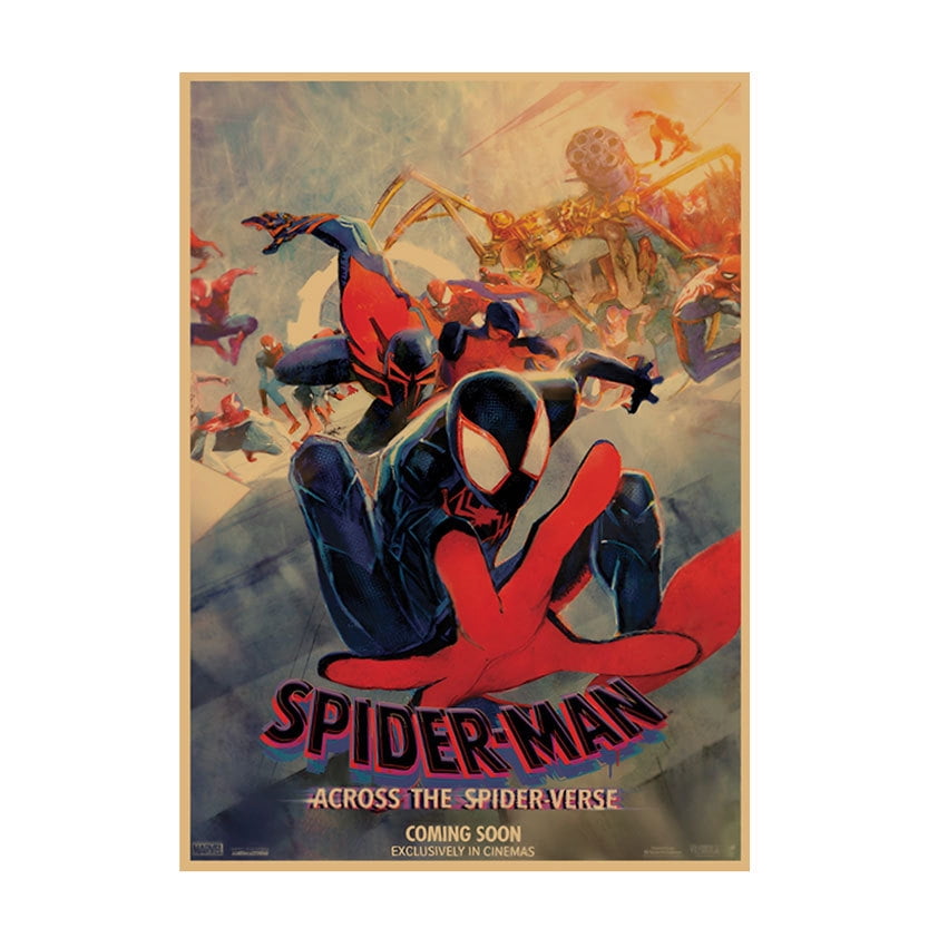 Spider-Man Poster Marvel Movie Vintage Kraft Paper Poster Decorative ...