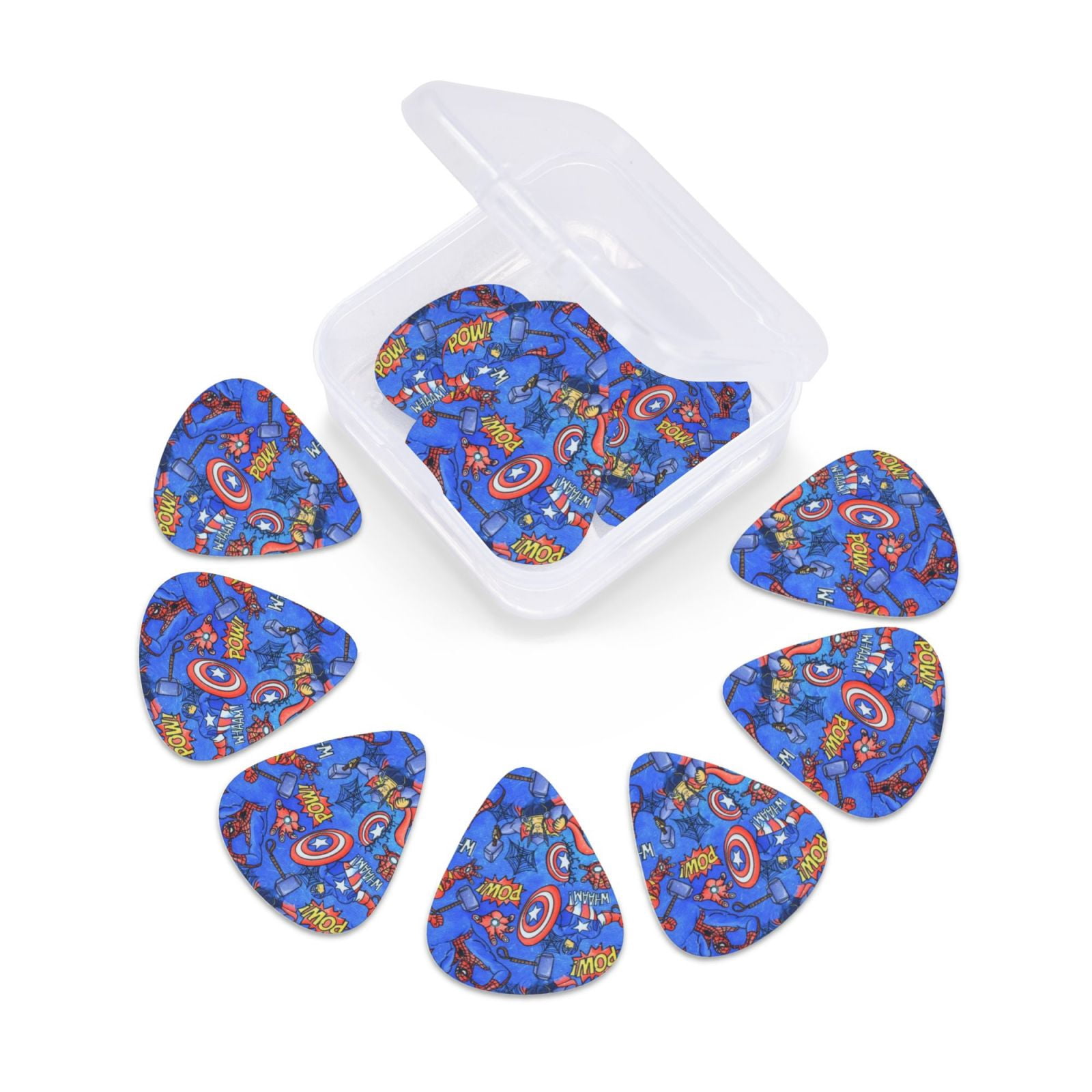 Spider-Man Pow 12 Piece Guitar Picks Set With Holder For Acoustic ...