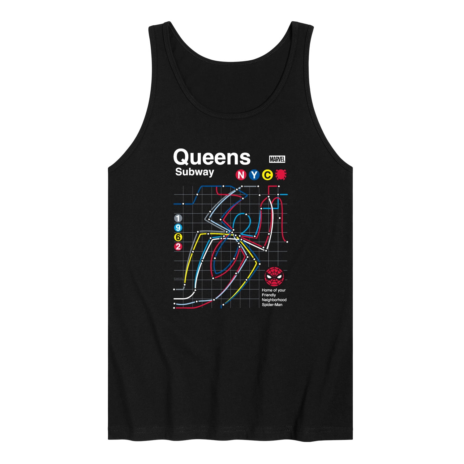Spider-Man - Queens Subway - Men's Sleeveless Graphic Tank - Walmart.com