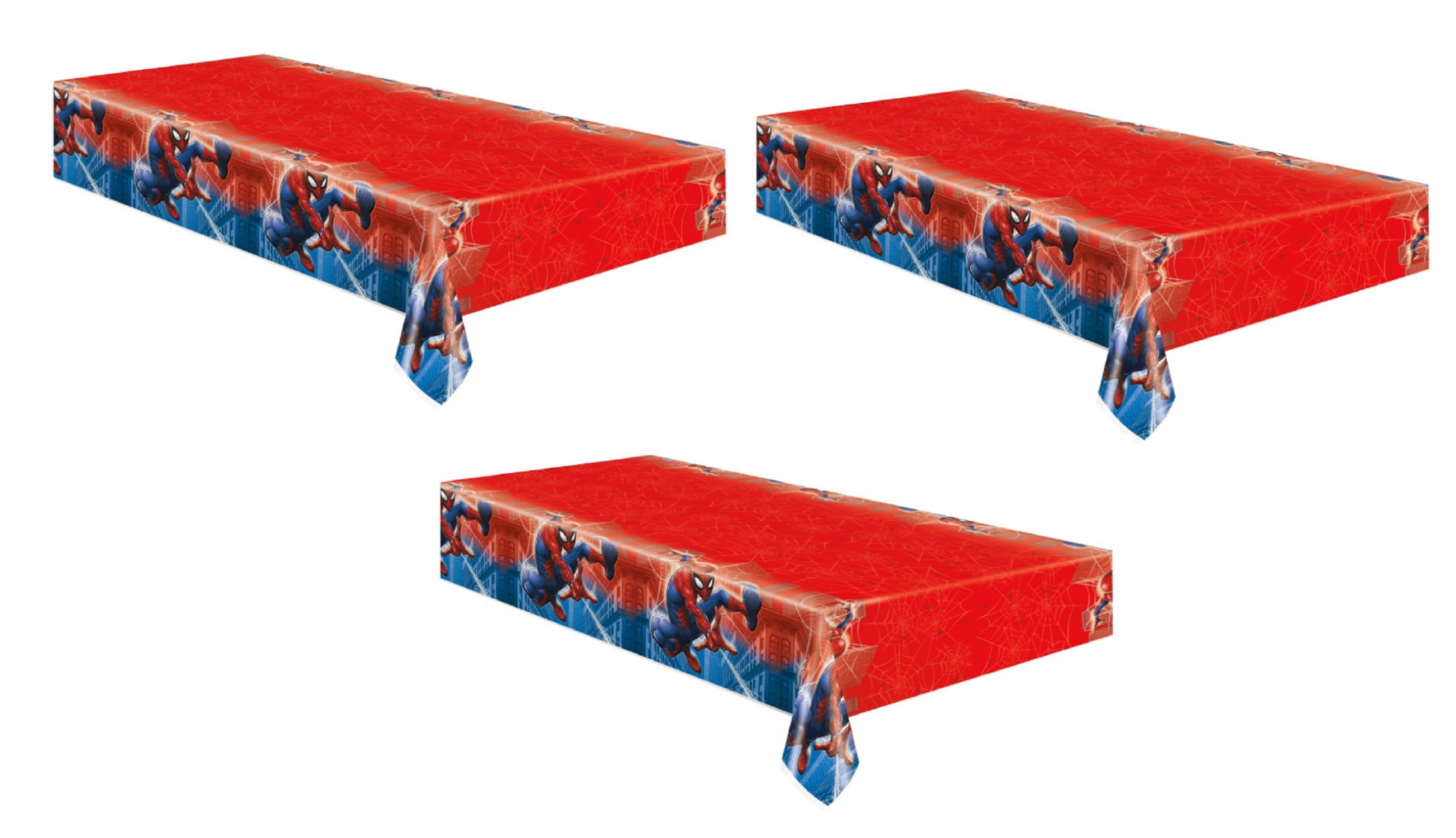 Spider-Man Rectangular Printed Plastic Table Covers 3ct For Birthday ...