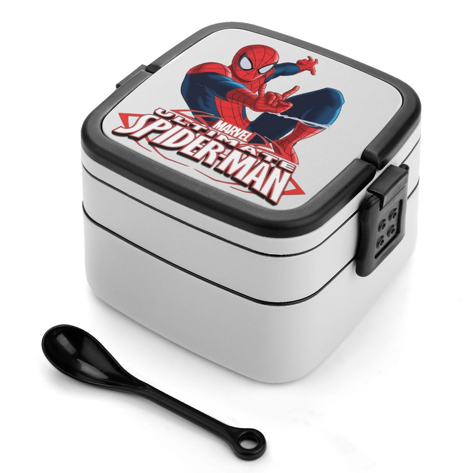 Spider-Man Reusable Bento Boxes Lunch Box Double Layer Stackable ...
