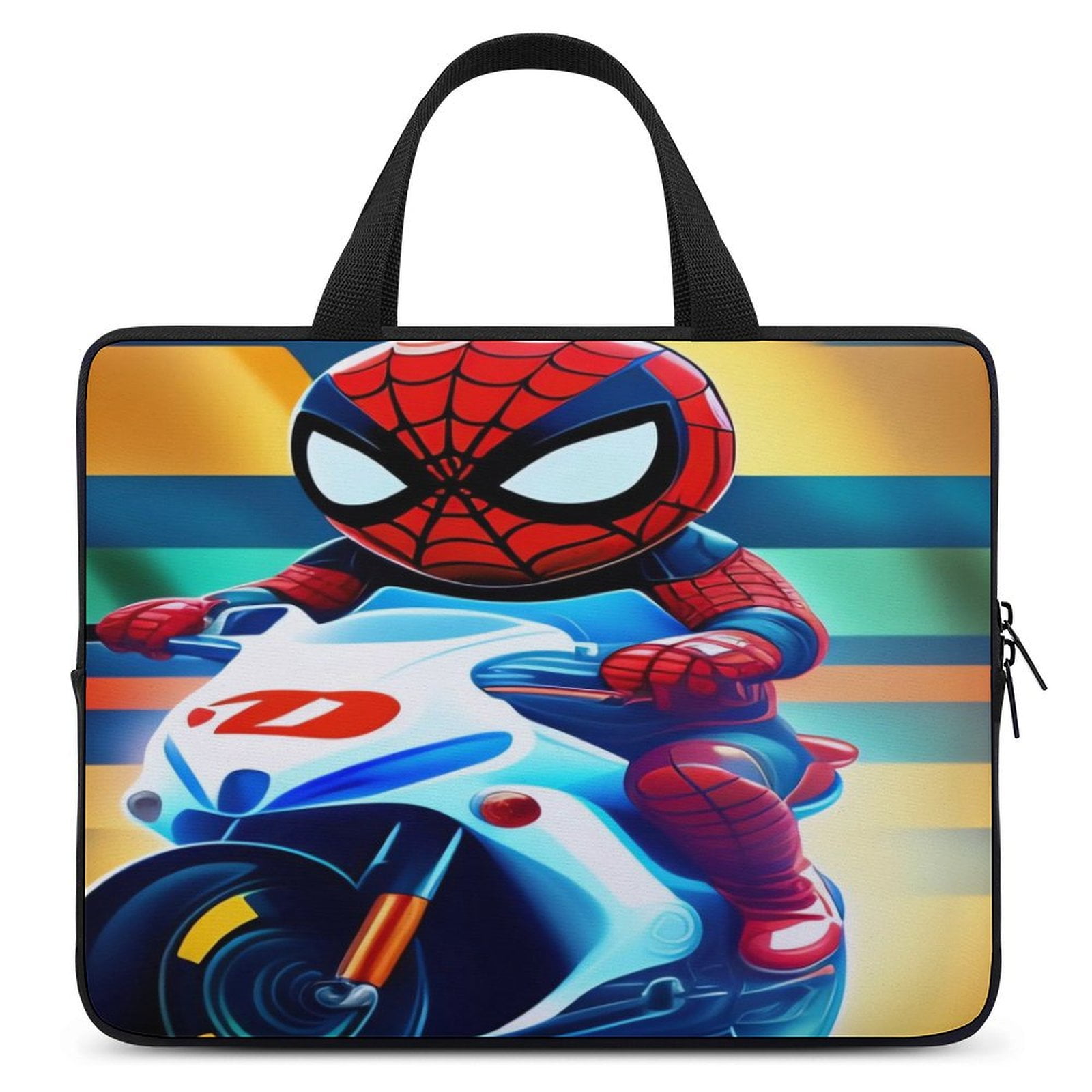 Spider-Man Riding A Motorcycle Laptop Bag,Laptop Tote Bag for Women Men ...