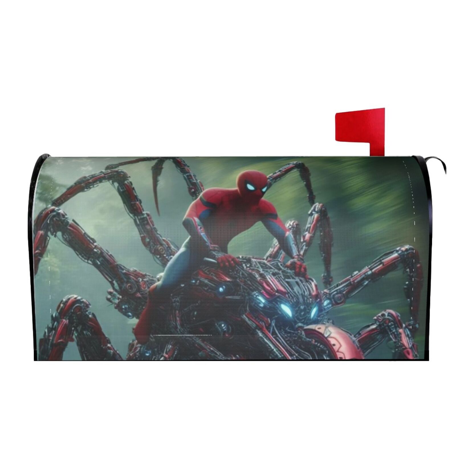 Spider-Man Riding A Motorcycle1 Cartoon Character Mailbox Cover ...