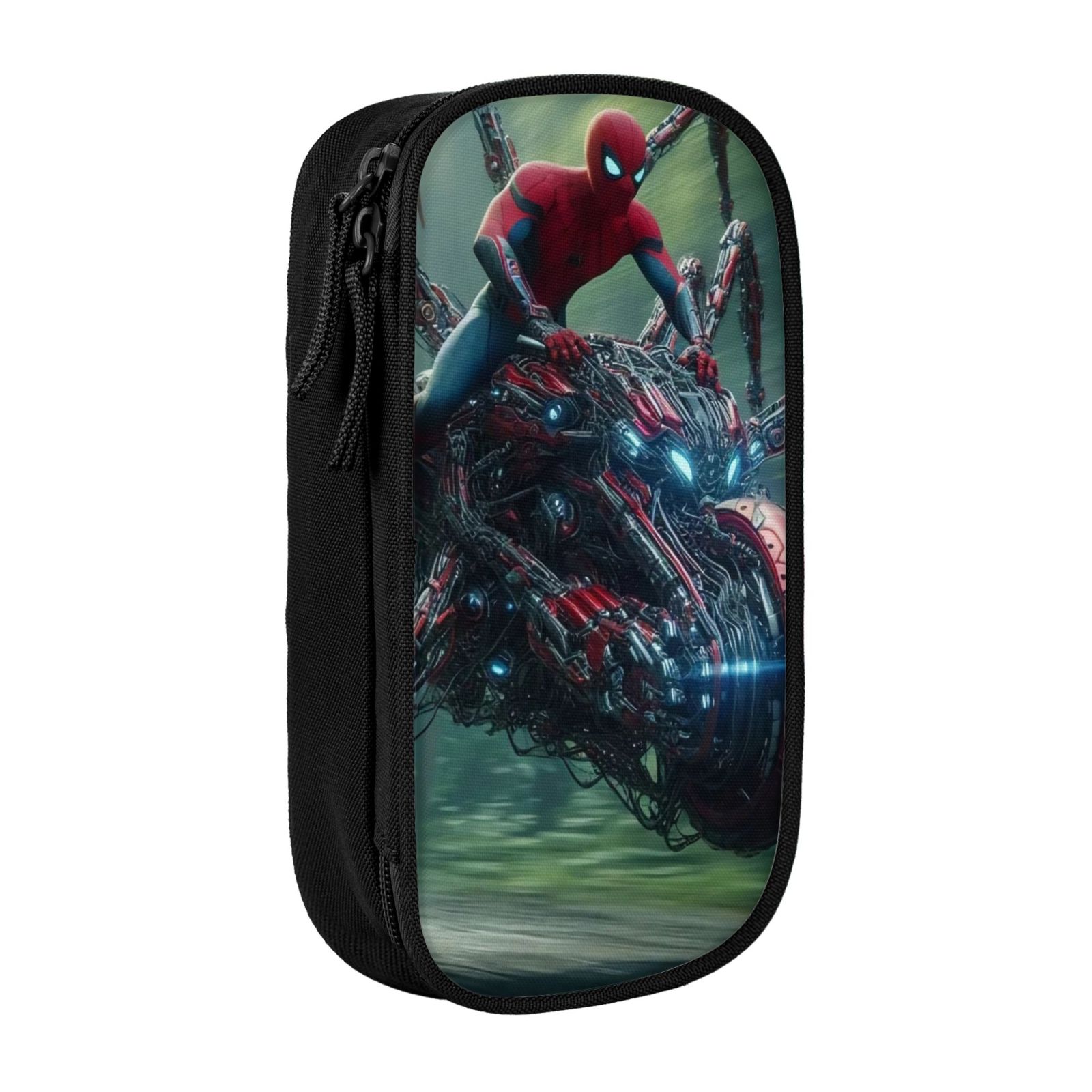 Spider-Man Riding A Motorcycle Pencil Case,Pencil Pouch,Extra Big ...