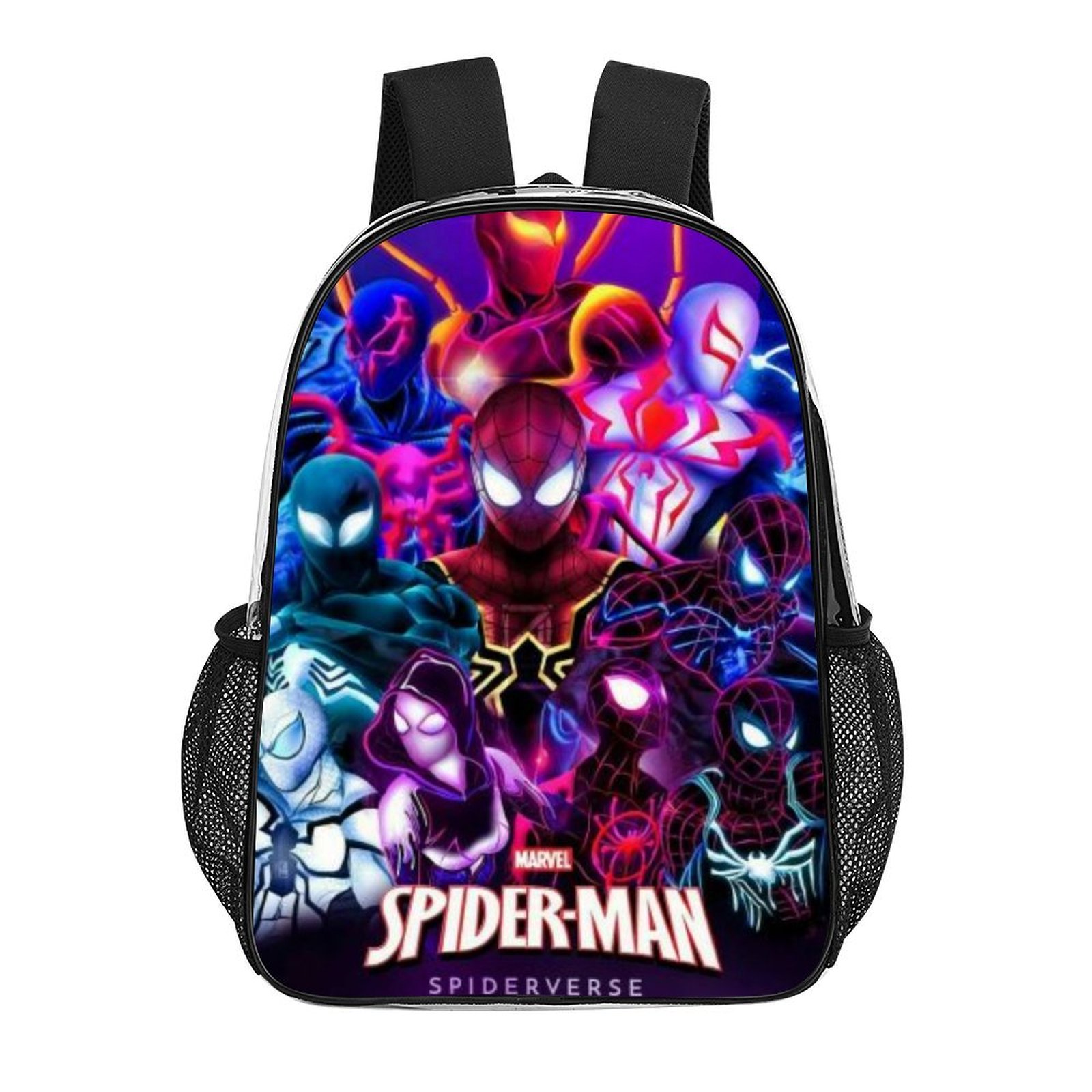 Spider-Man SPIDERVERSE 17 Inch Clear Backpack Large Capacity Heavy Duty ...