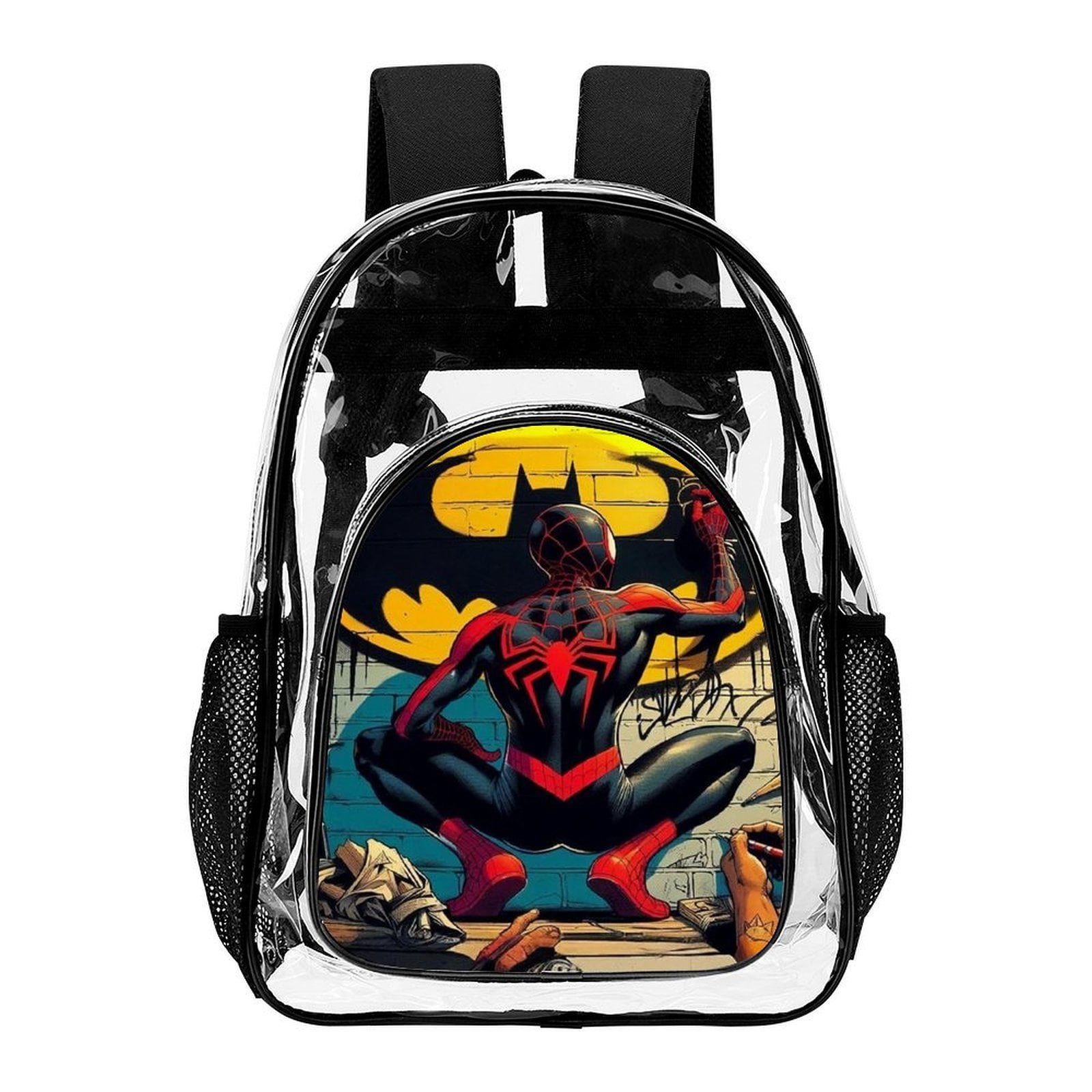 Spider-Man Shadow Webs Miles Morales Clear Backpack Transparent Heavy ...