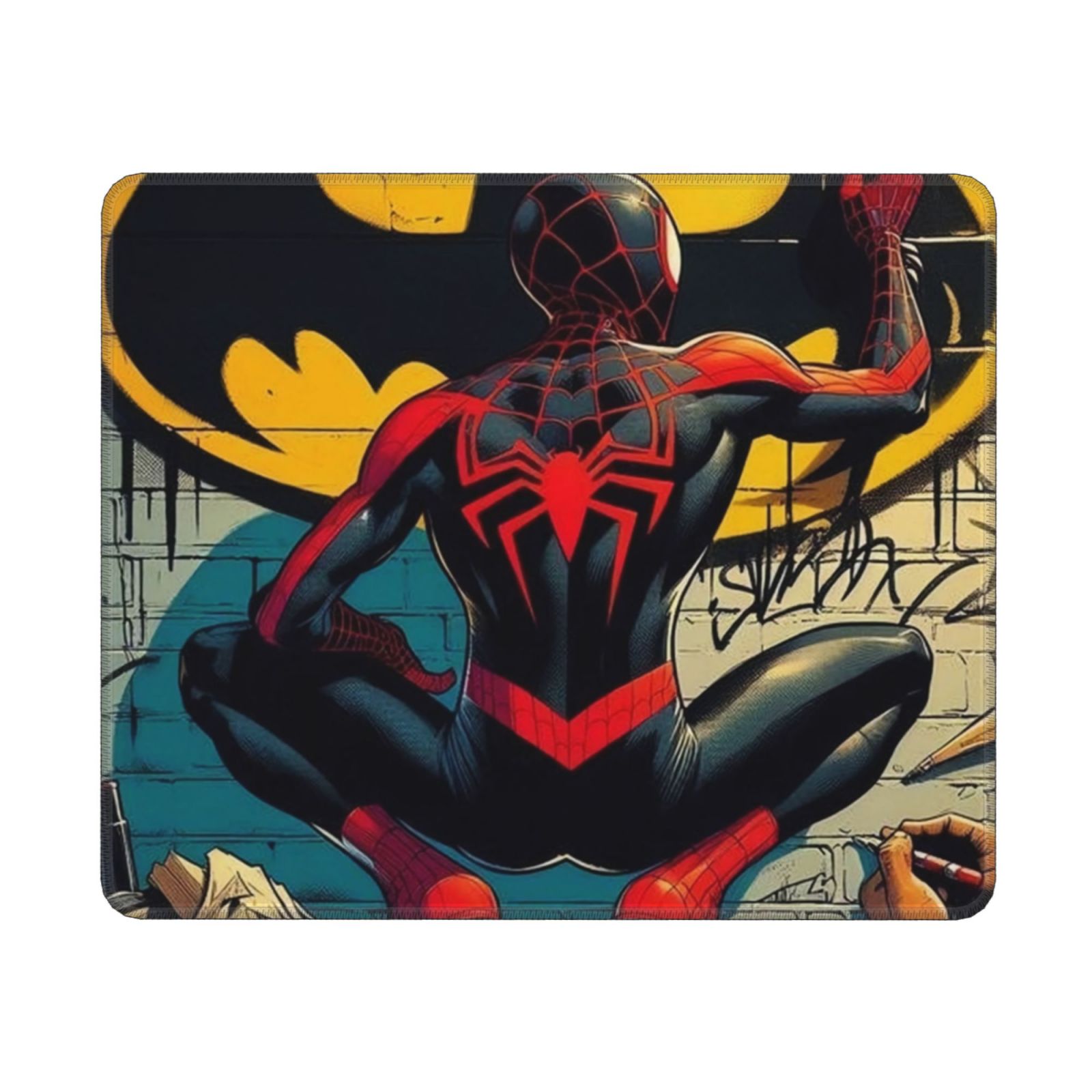 Spider-Man Shadow Webs Miles Morales Crafts The Bat-Signal Mouse Pad ...