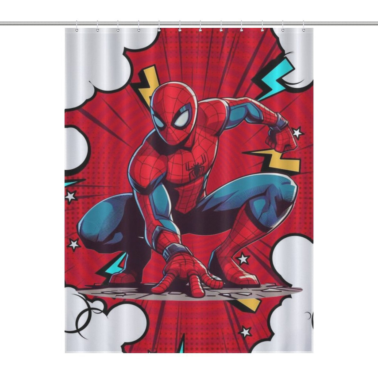 Spider Man Shower Curtain Cartoon Anime for Boys Grils Gift 55x72Inch ...