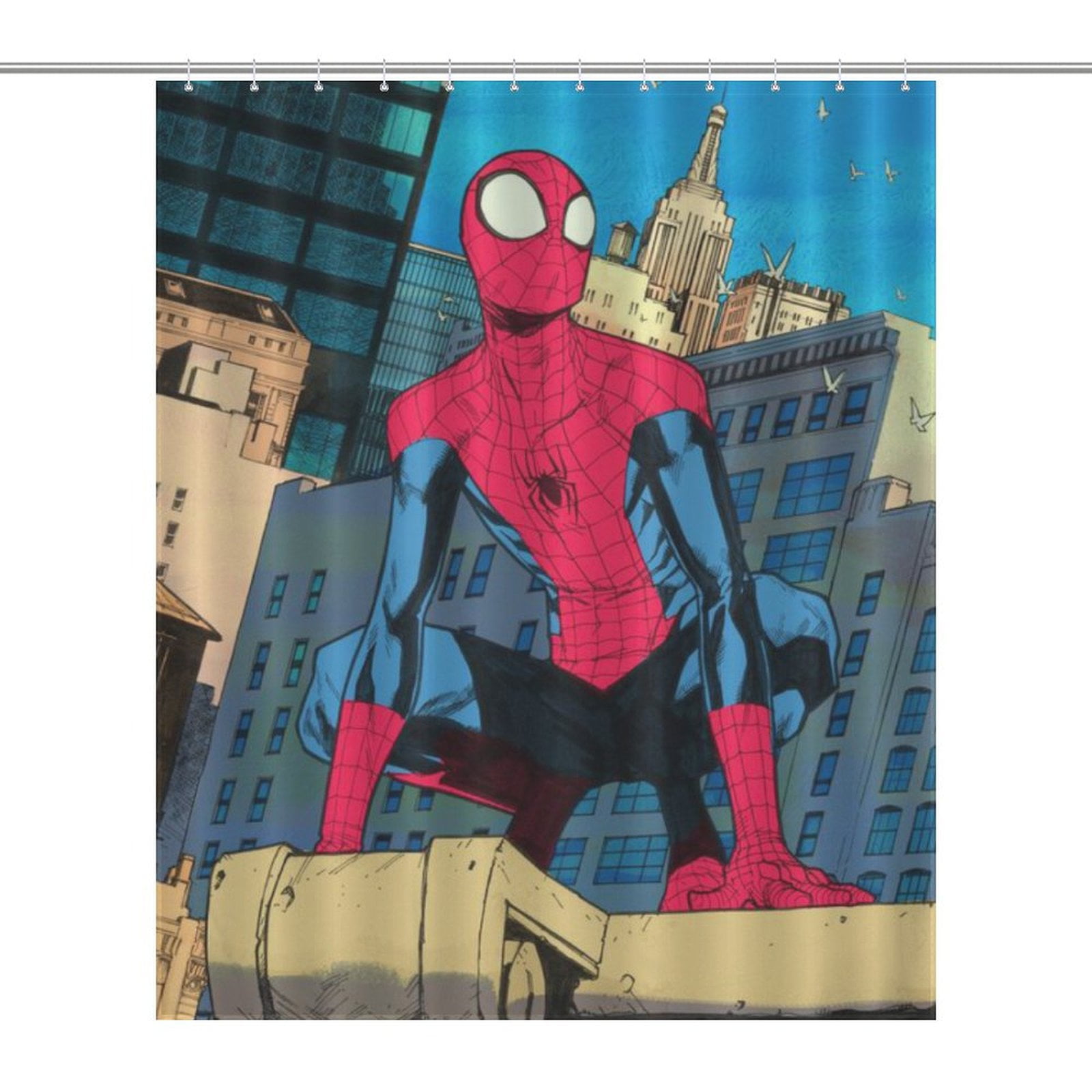 Spider Man Shower Curtain Cartoon Anime for Boys Grils Gift 60x72Inch ...