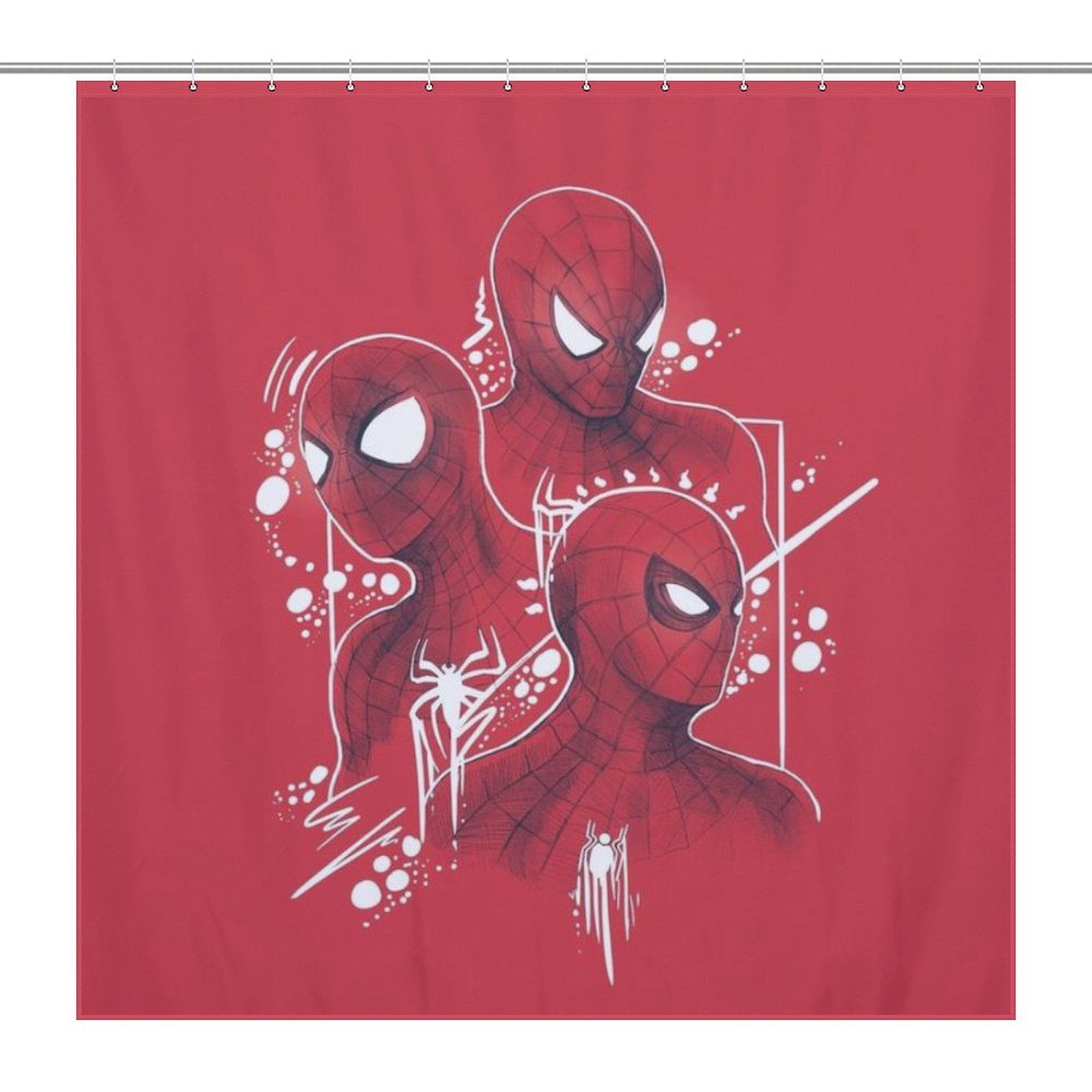 Spider Man Shower Curtain Cartoon Anime for Boys Grils Gift 72x72Inch ...