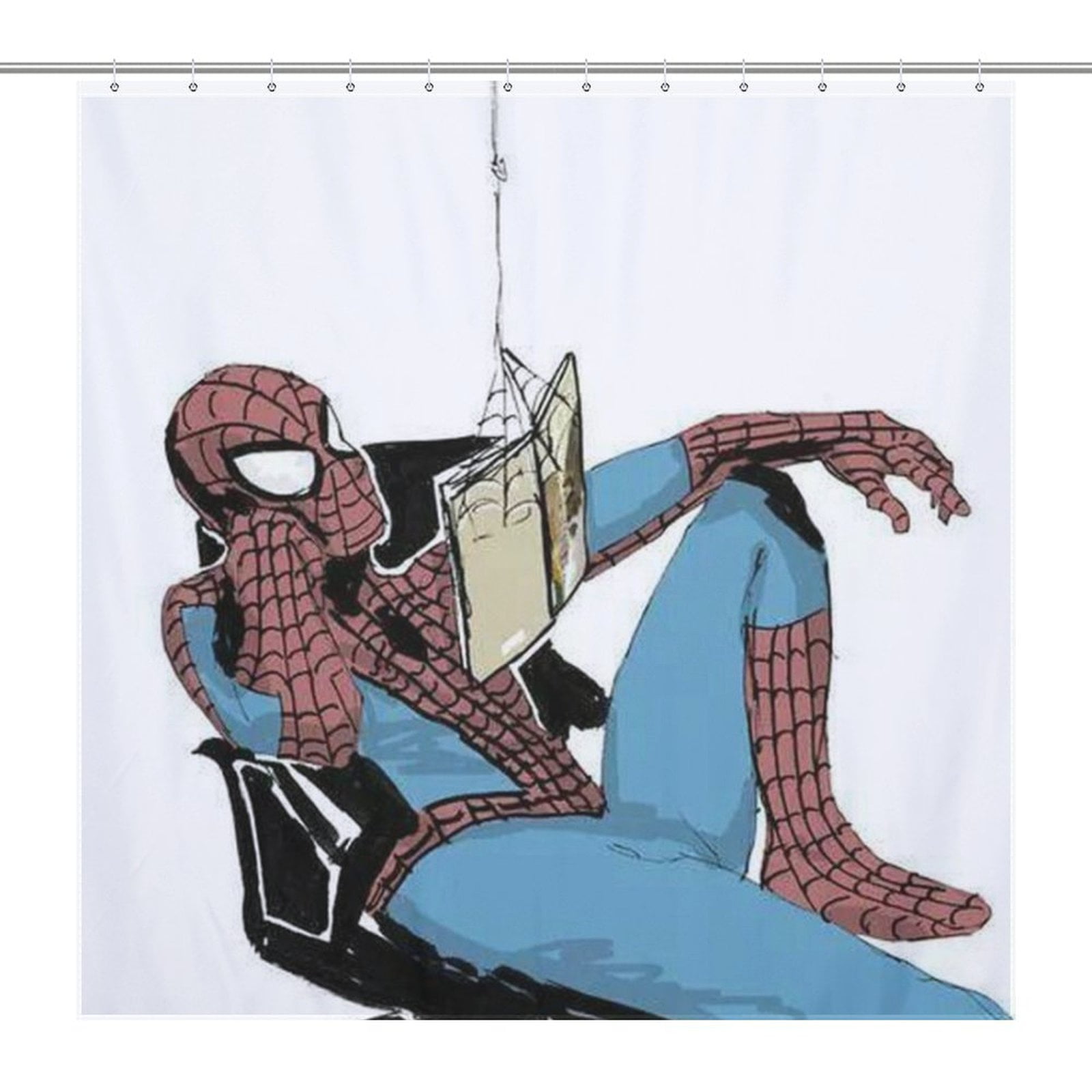 Spider Man Shower Curtain Cartoon Anime for Boys Grils Gift 72x72Inch ...