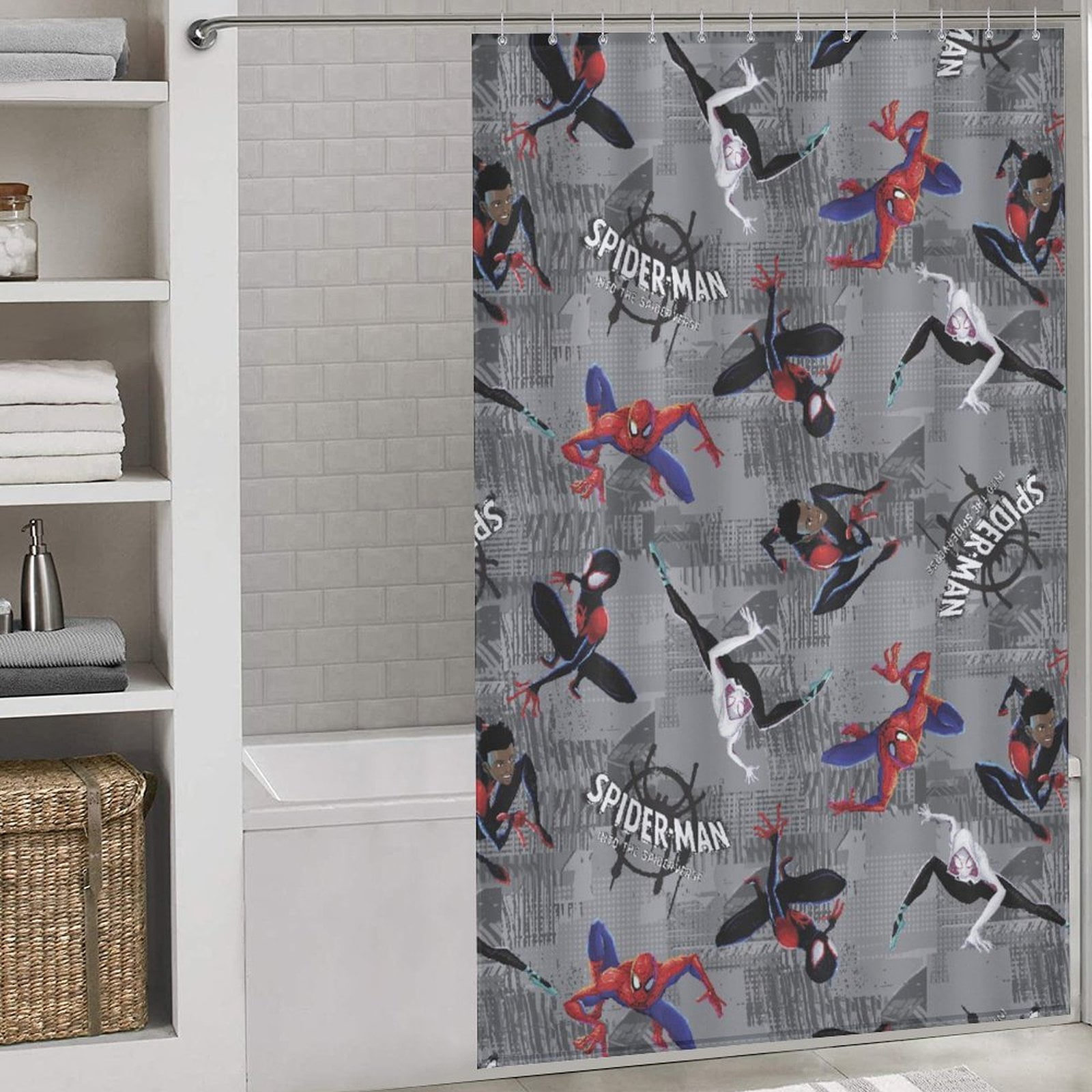 Spider-Man Shower Curtains for Bathroom,Shower Curtain,Cartoon Bath ...