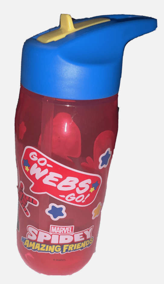 Spider-Man Sip Water Bottle w/Carry Loop Marvel Sip Bottles 16 oz Sippy ...