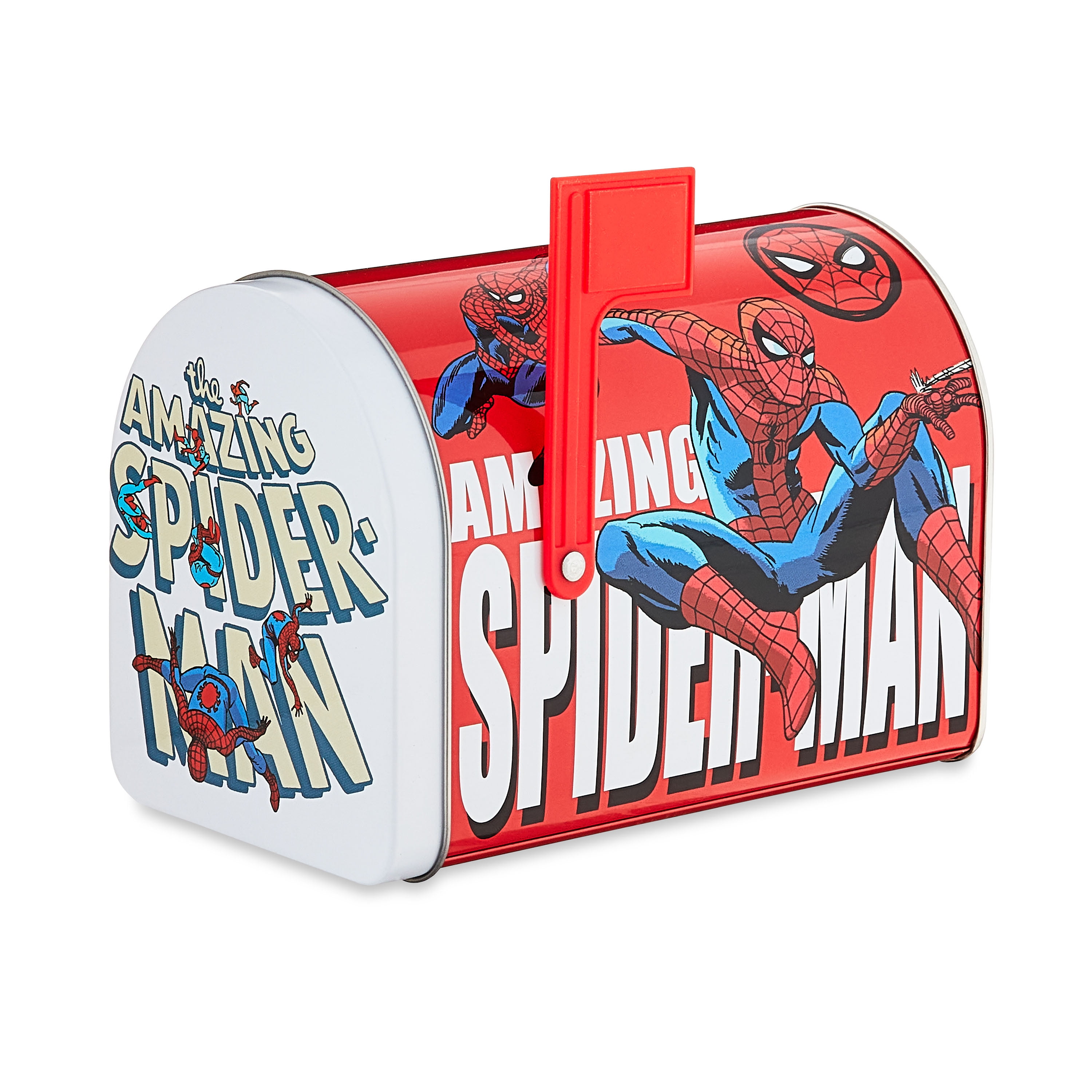 Spider-Man Small Tin Mailbox, 1 Count, with Flag, 3 inches high, 4 ...
