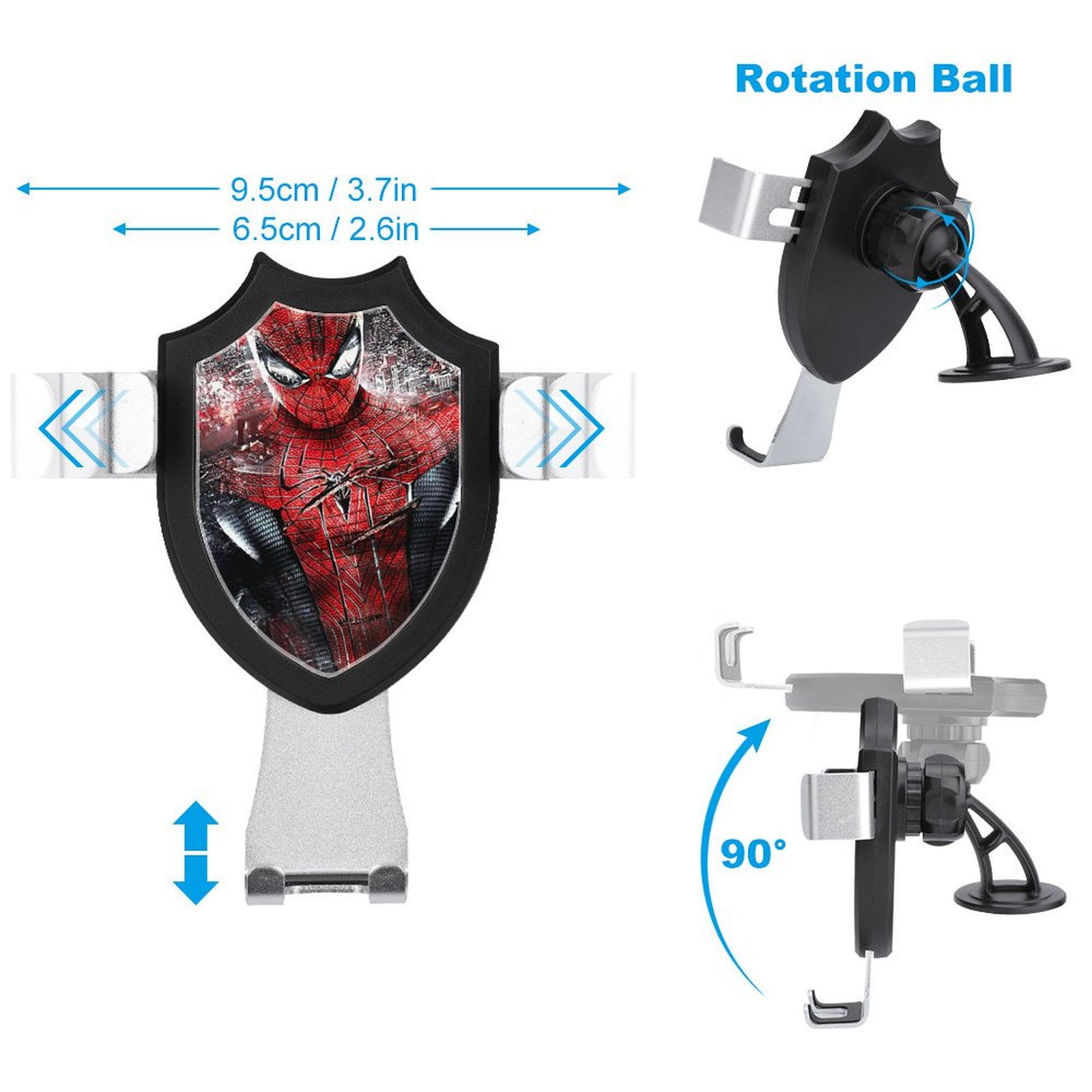 Spider Man Spider-Man Car Phone Mount Phone Holders Metal Hook Clip Air ...