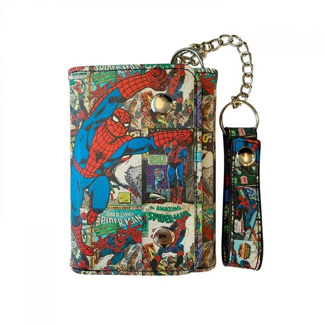 Marvel Spider-Man Trifold Swinging Comics Chain Wallet - Walmart.com