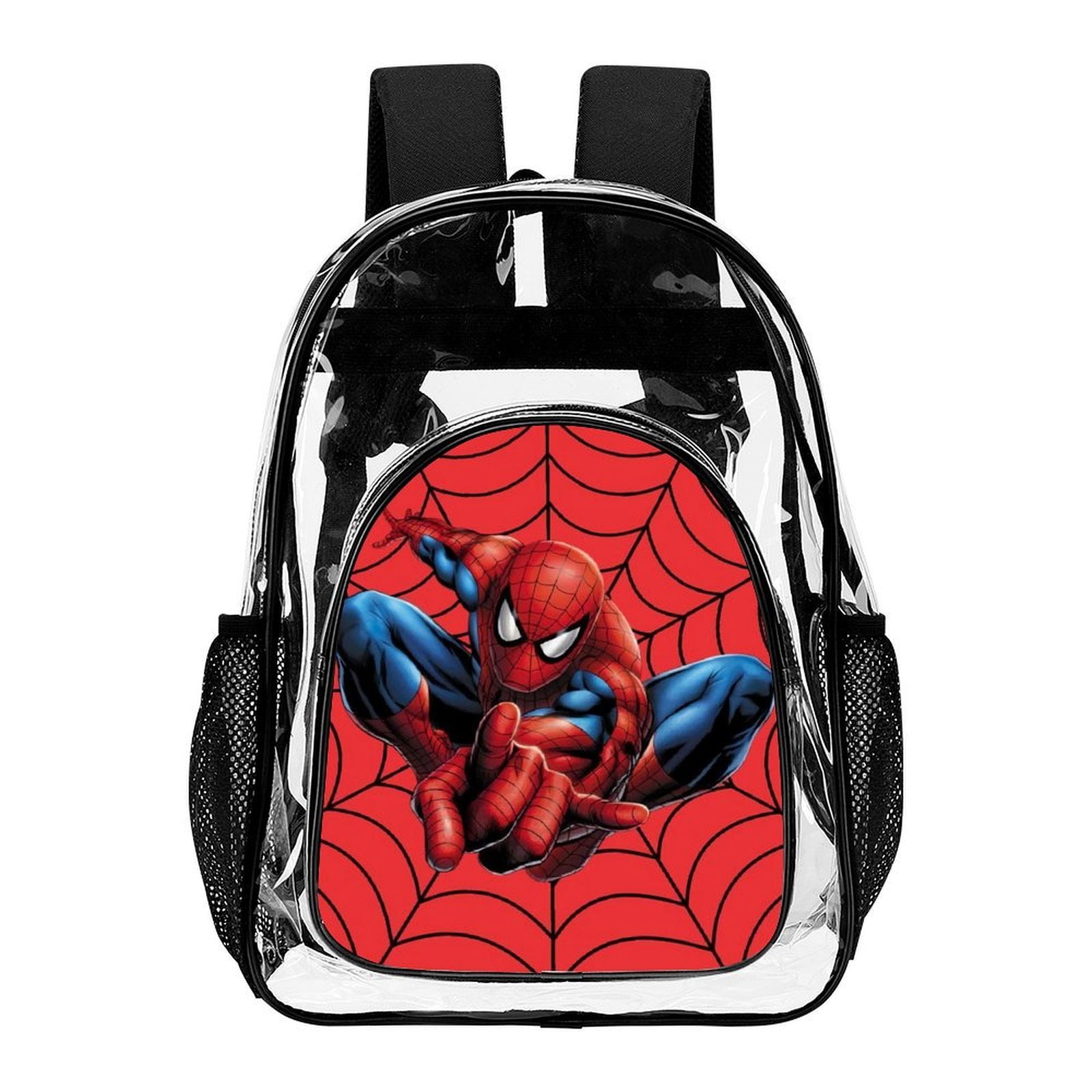 Spider-Man Spider Web Clear Backpack Transparent Heavy Duty Bookbag ...