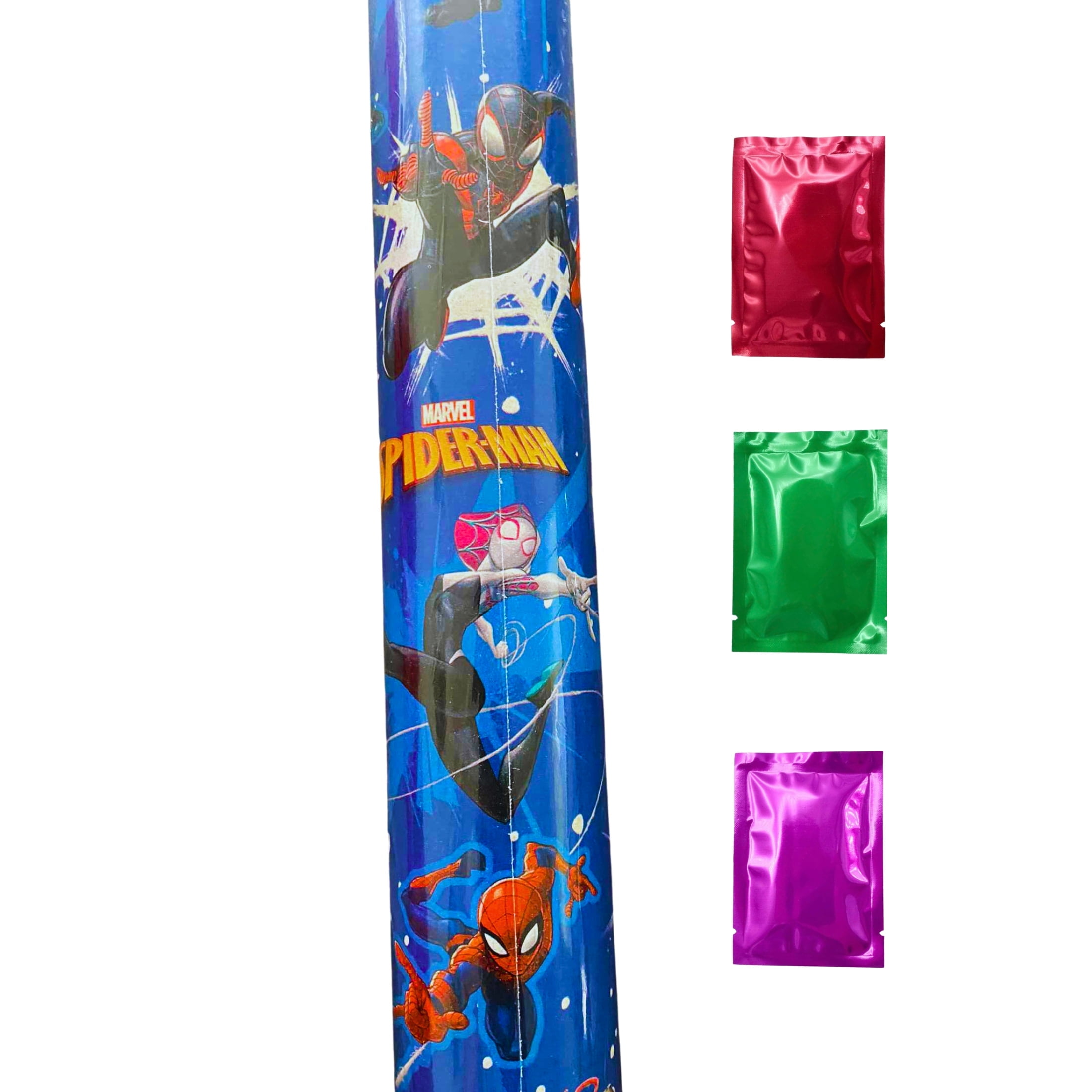 Spider-Man Spiderman Blue Action-Packed Gift Wrapping Paper, 60Sqft (1 ...