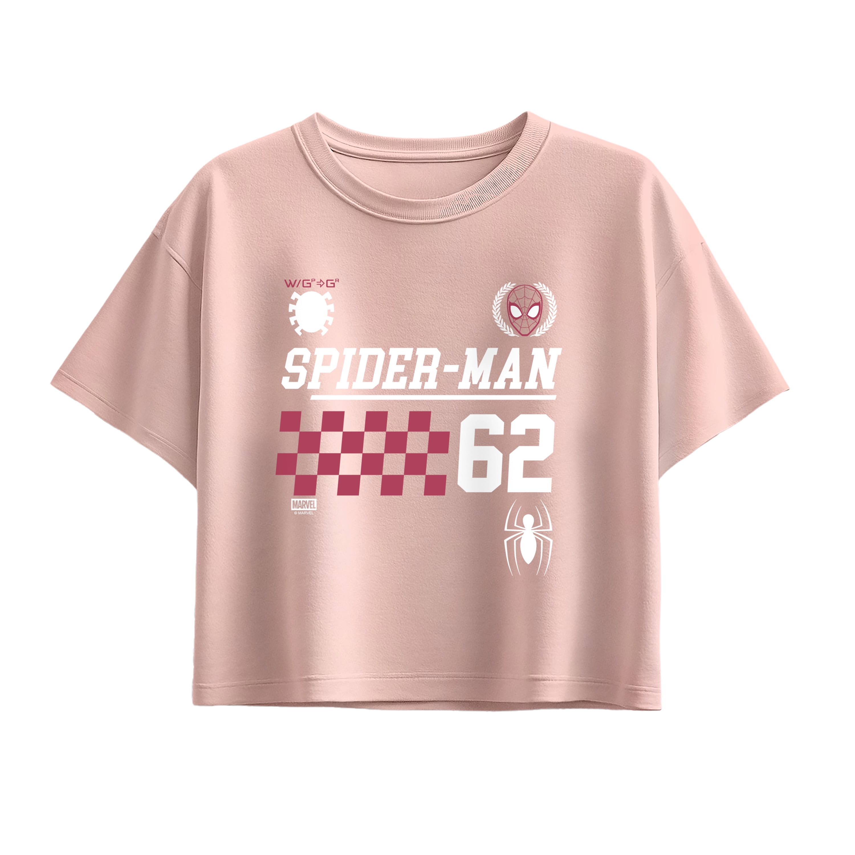 Spider-Man - Spidey Collegiate - Youth Girls Boxy T-Shirt - Walmart.com