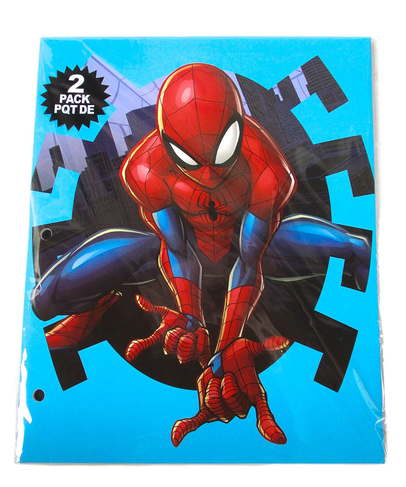Spider-Man Super Hero Folders - Set of Two 3-Hole 2-Pocket Portfolio ...
