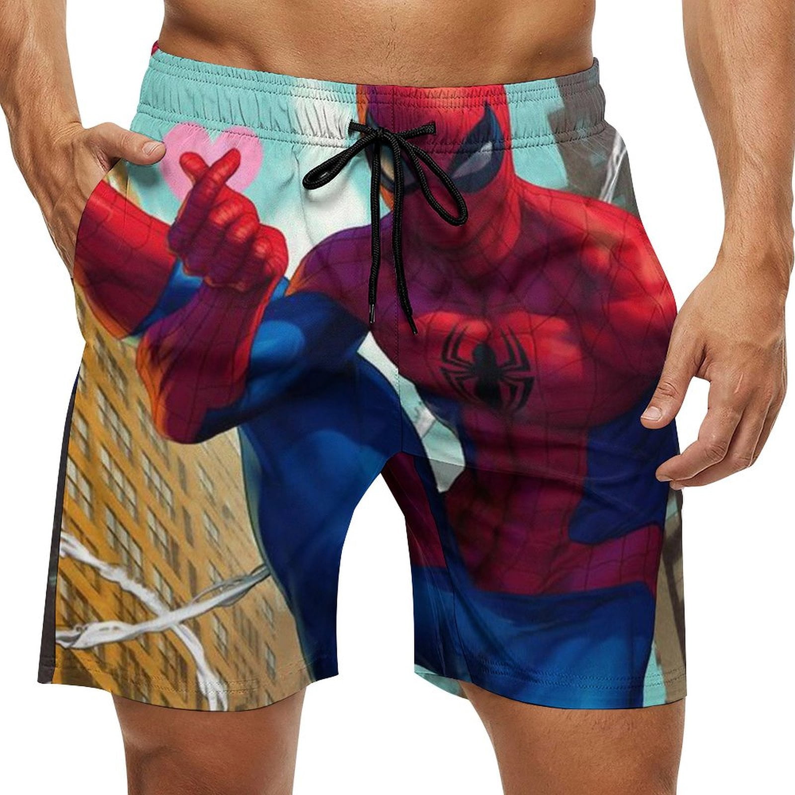 Spider Man Swim Trunks Anime Cute for Men Gift L Spider Man Merch ...